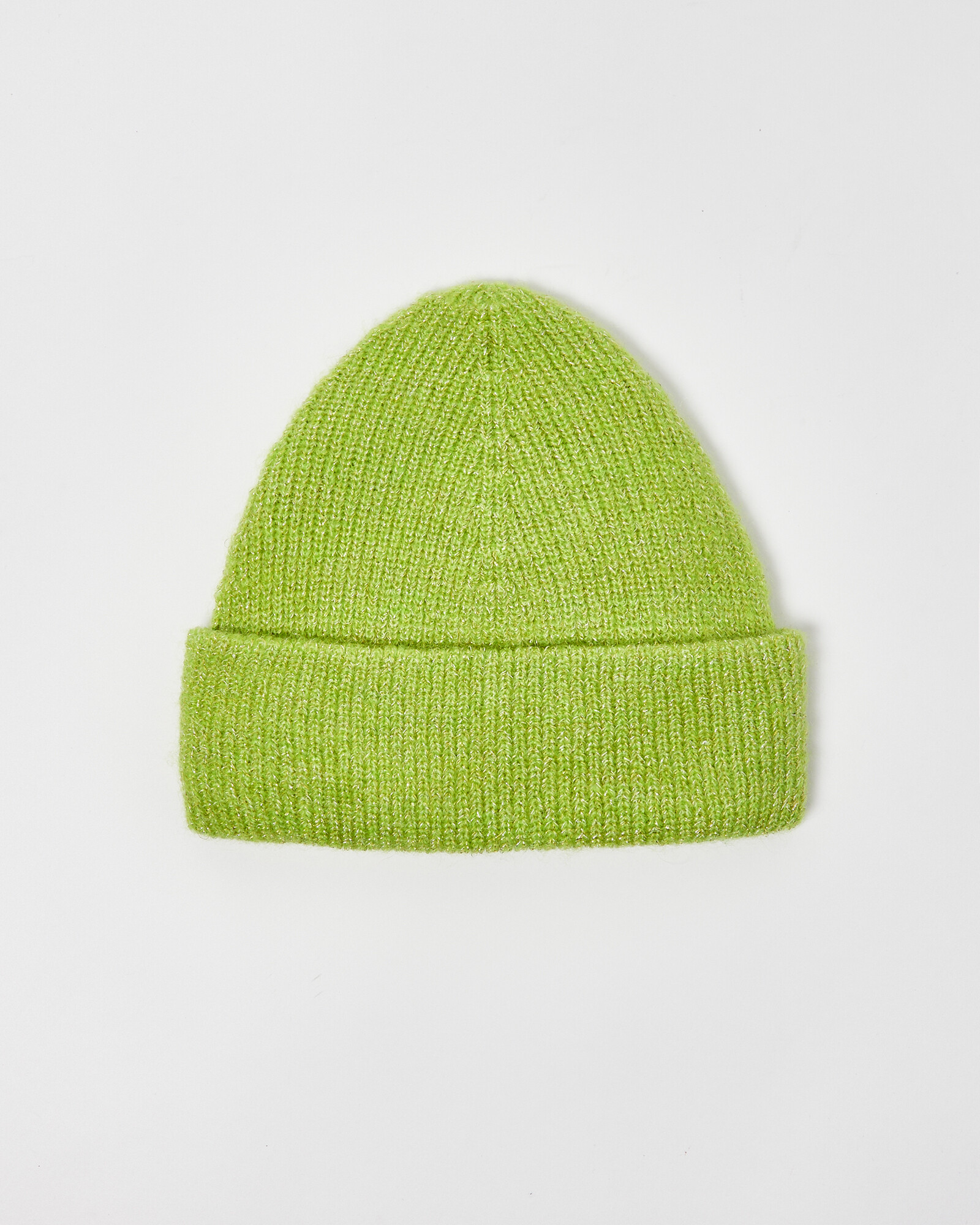 Sparkle Lime Green Knitted Beanie Hat | Oliver Bonas