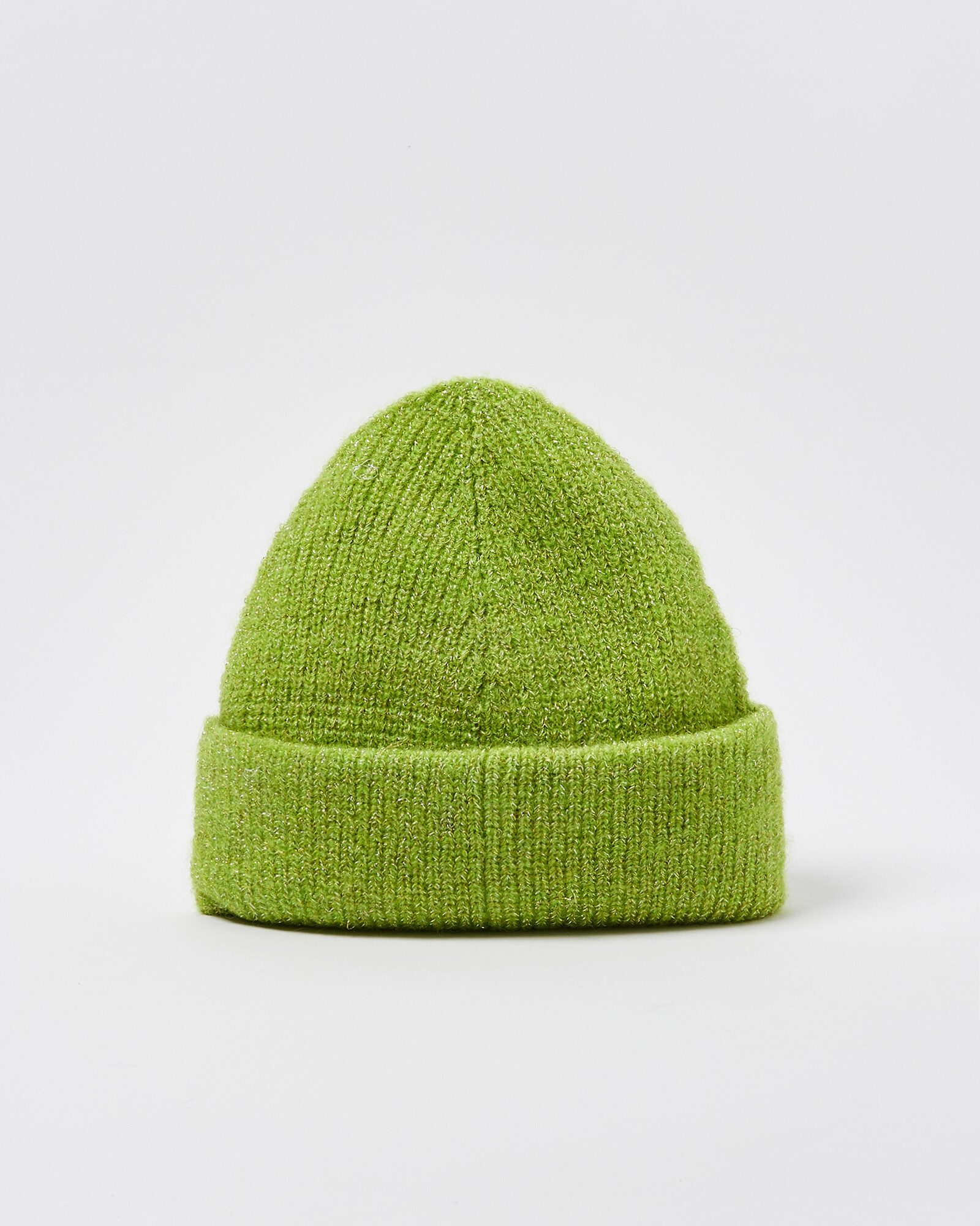 Sparkle Lime Green Knitted Beanie Hat | Oliver Bonas