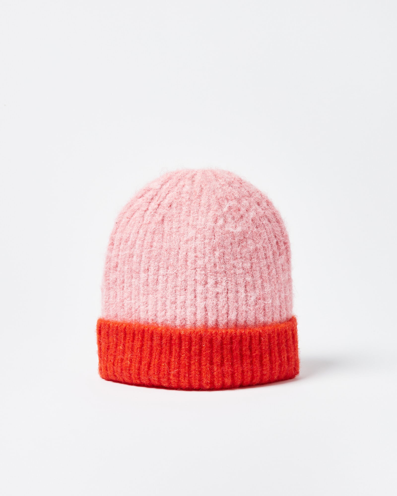 Pink & Red Colour Block Knitted Hat | Oliver Bonas