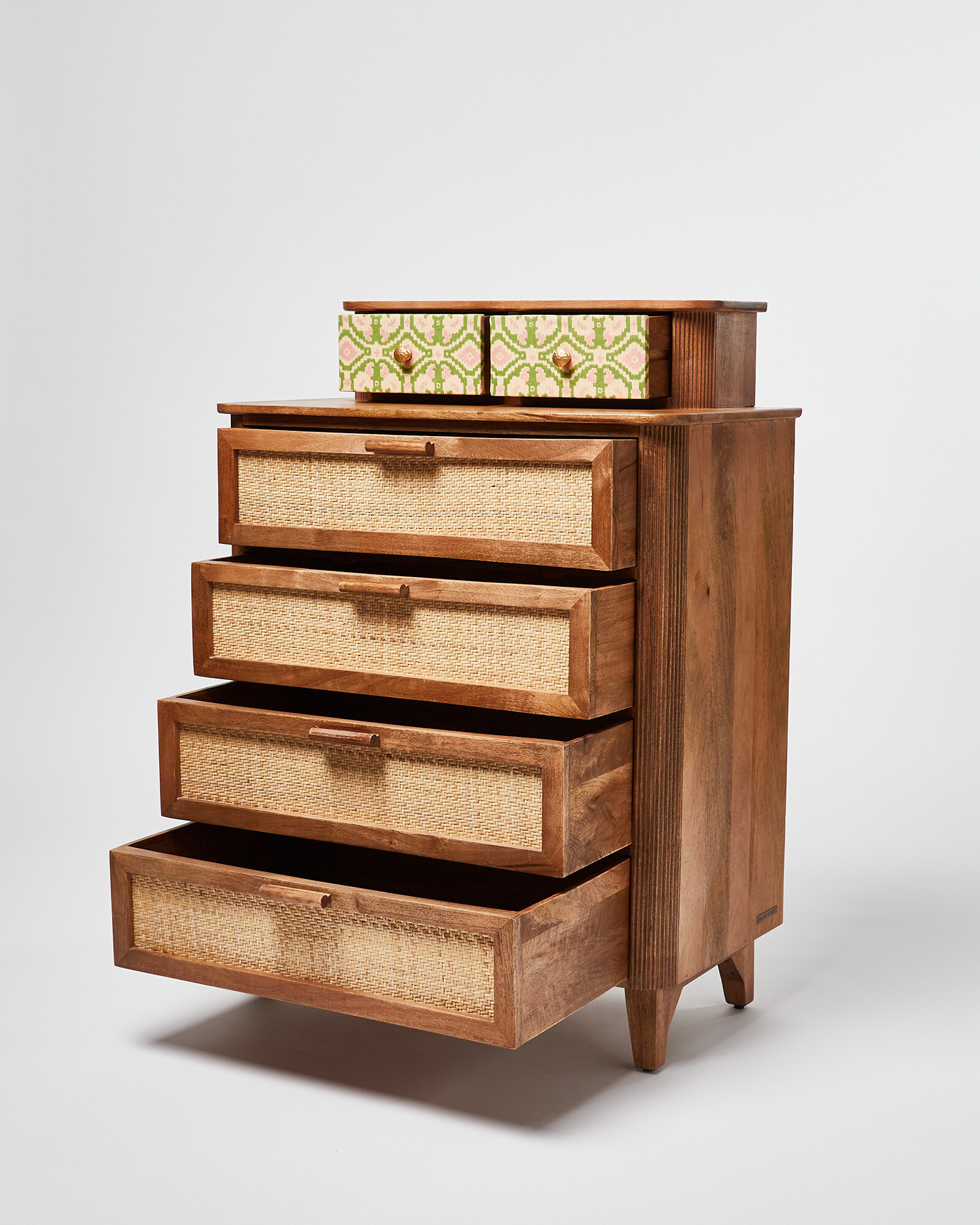 Tinta Mango Wood Tallboy Chest of Drawers | Oliver Bonas