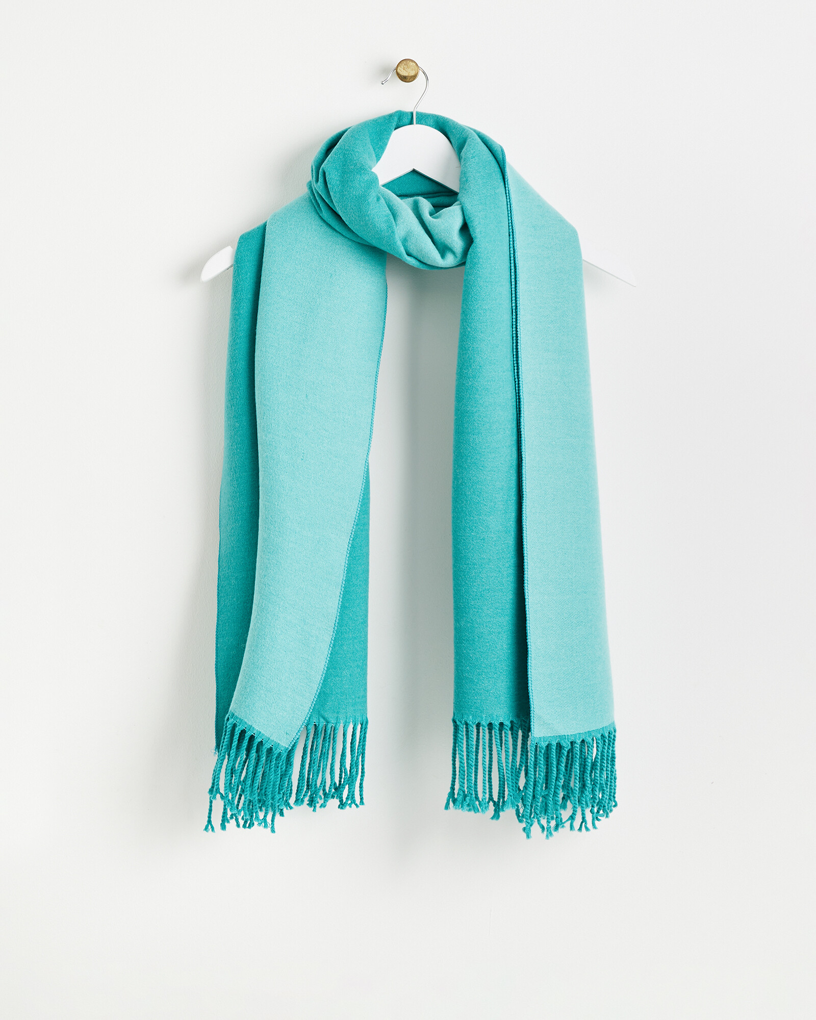 Teal & Green Soft Premium Midweight Scarf | Oliver Bonas