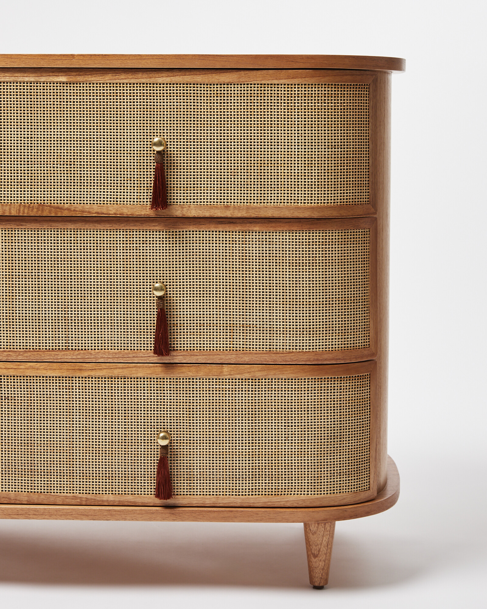 Kinship Rattan Sage Green Double Chest of Drawers | Oliver Bonas