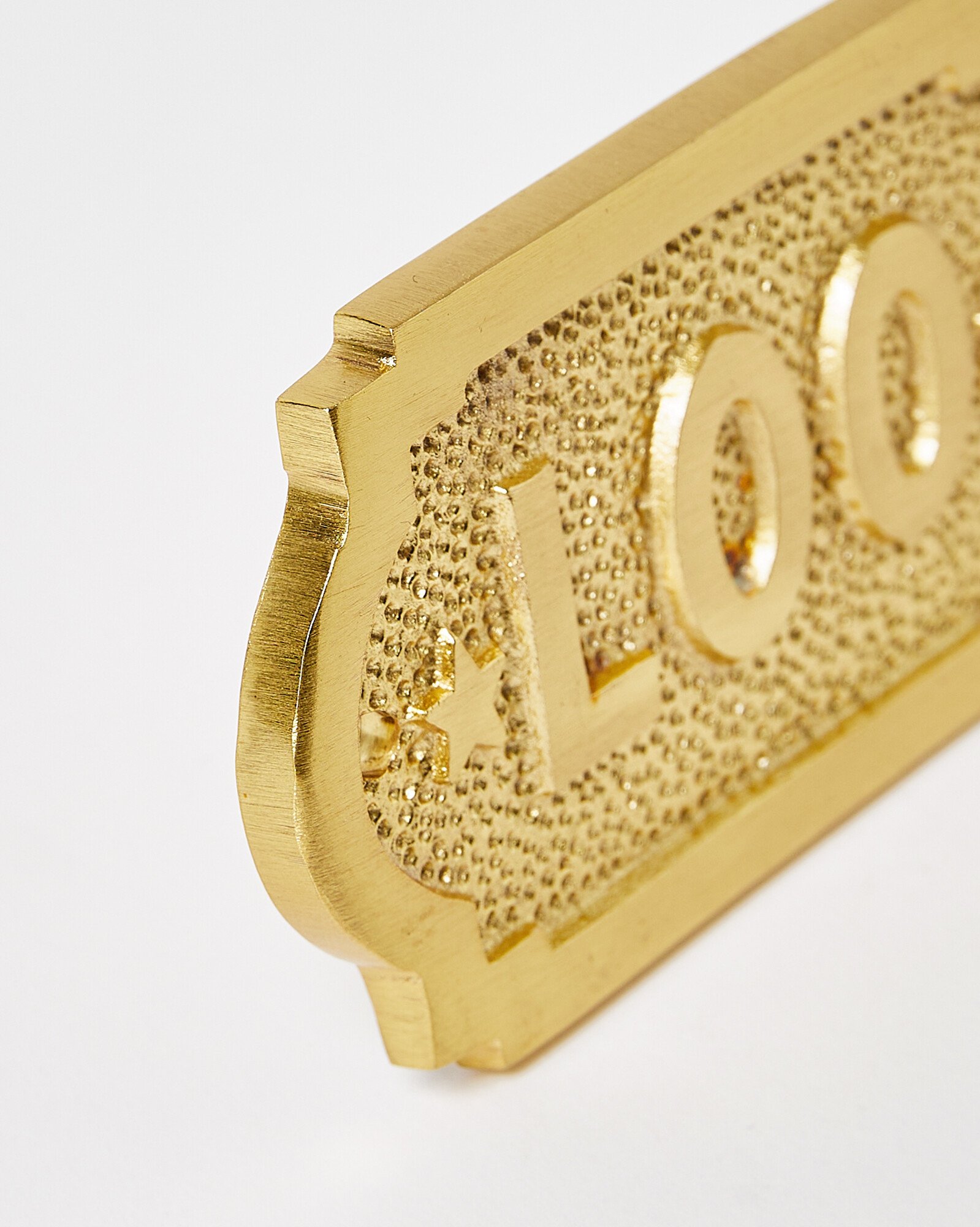 Gold Metal Loo Bathroom Sign | Oliver Bonas