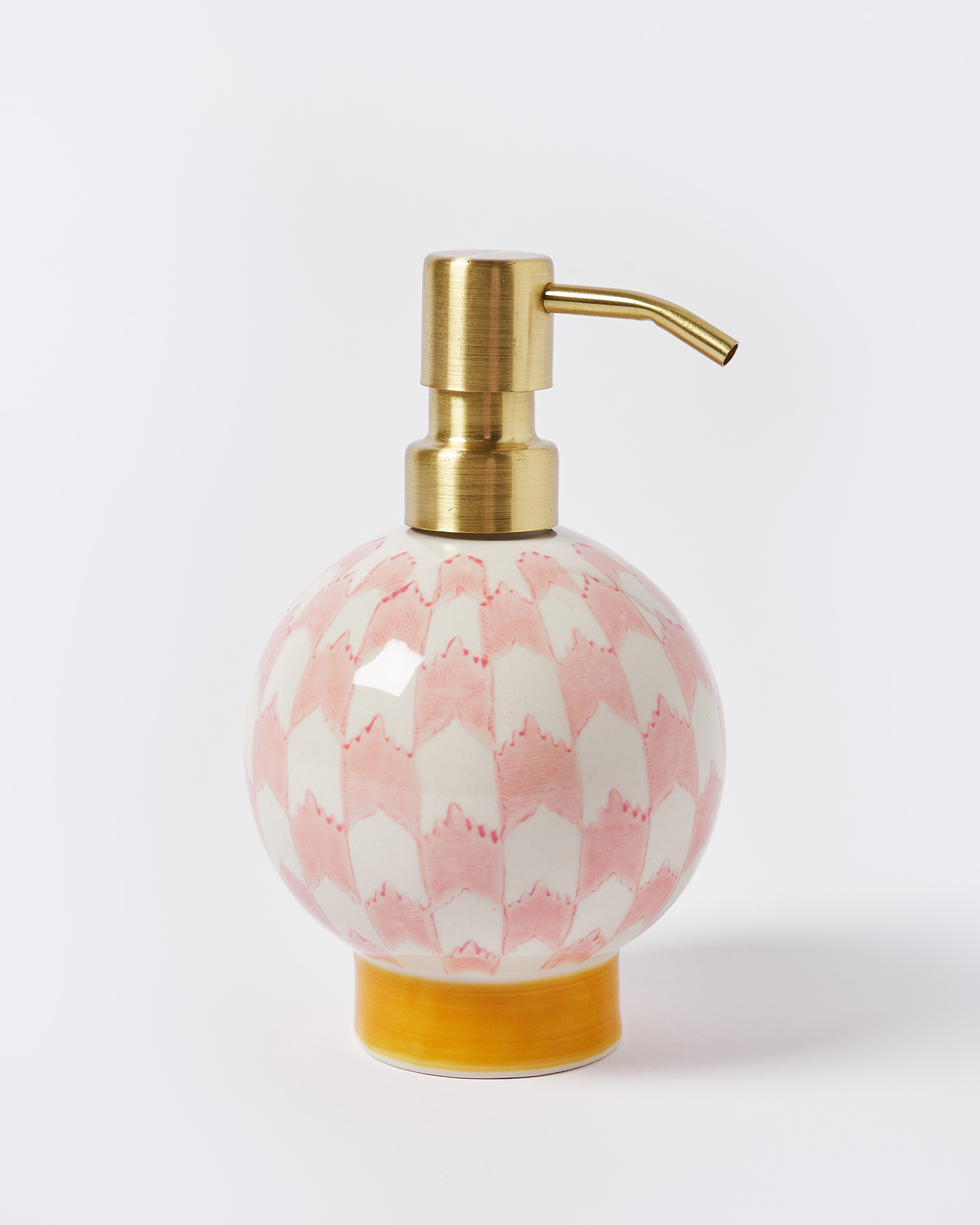 Ria Pink Ceramic Soap Dispenser | Oliver Bonas
