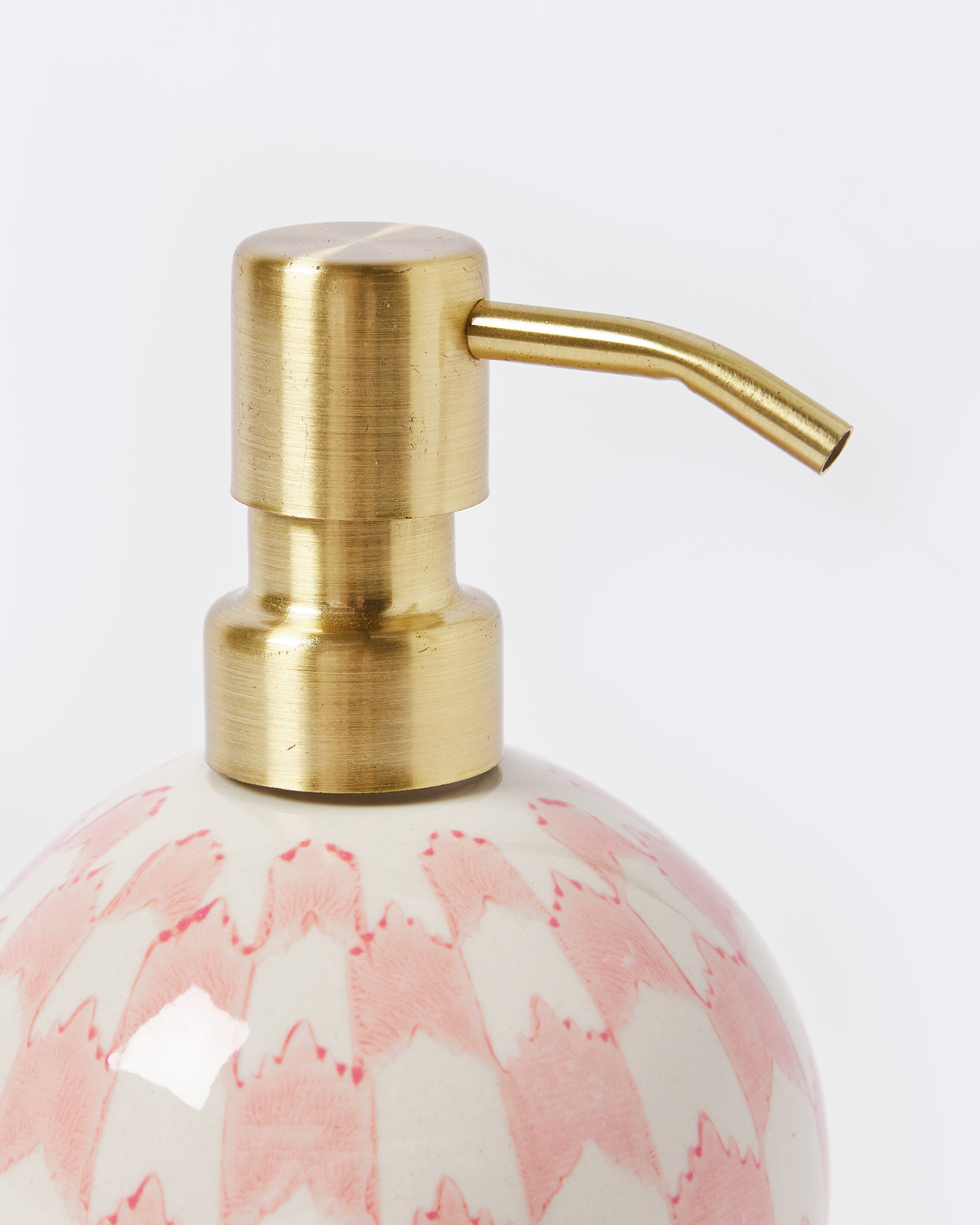 Ria Pink Ceramic Soap Dispenser | Oliver Bonas