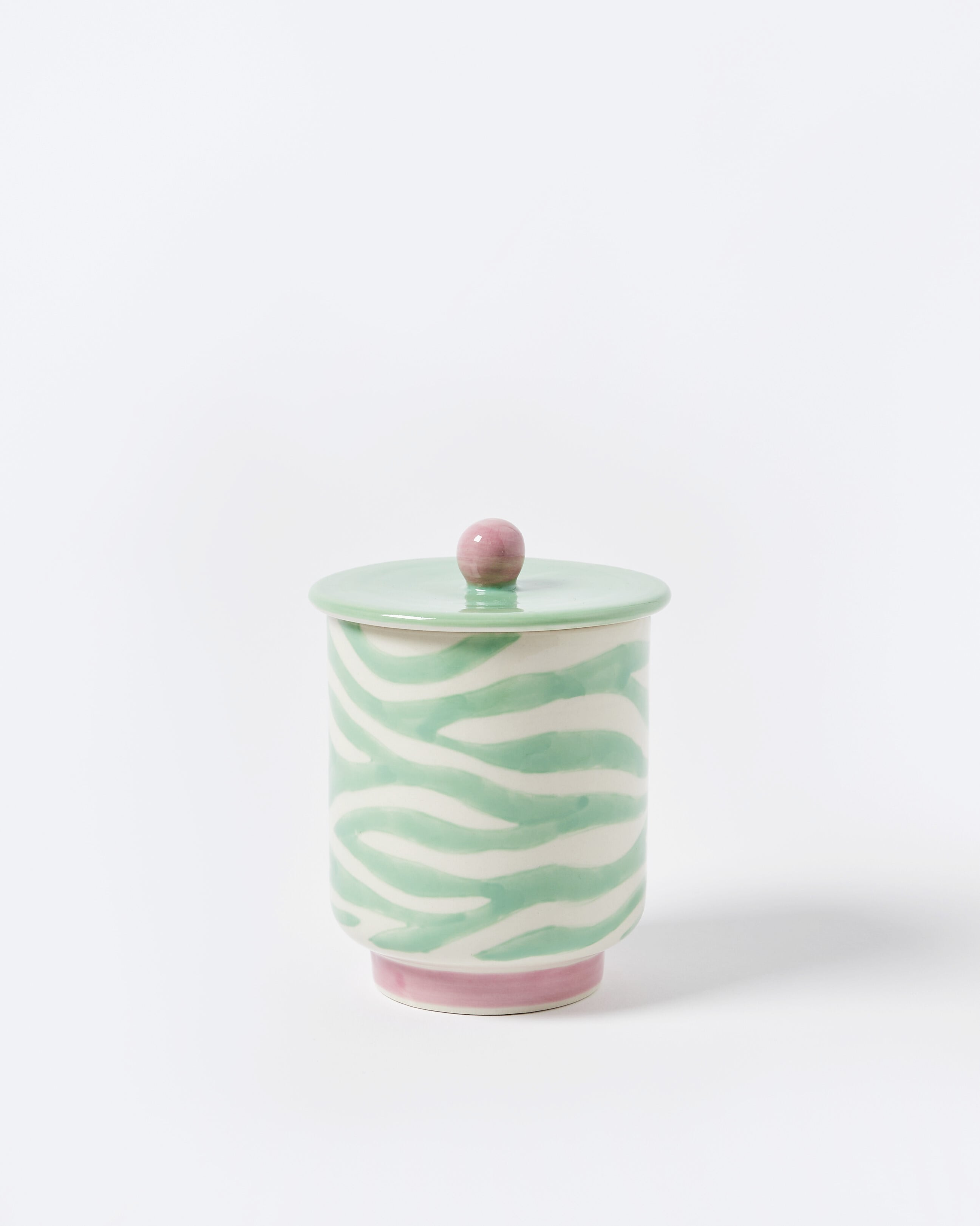 Ria Green Ceramic Bathroom Pot | Oliver Bonas