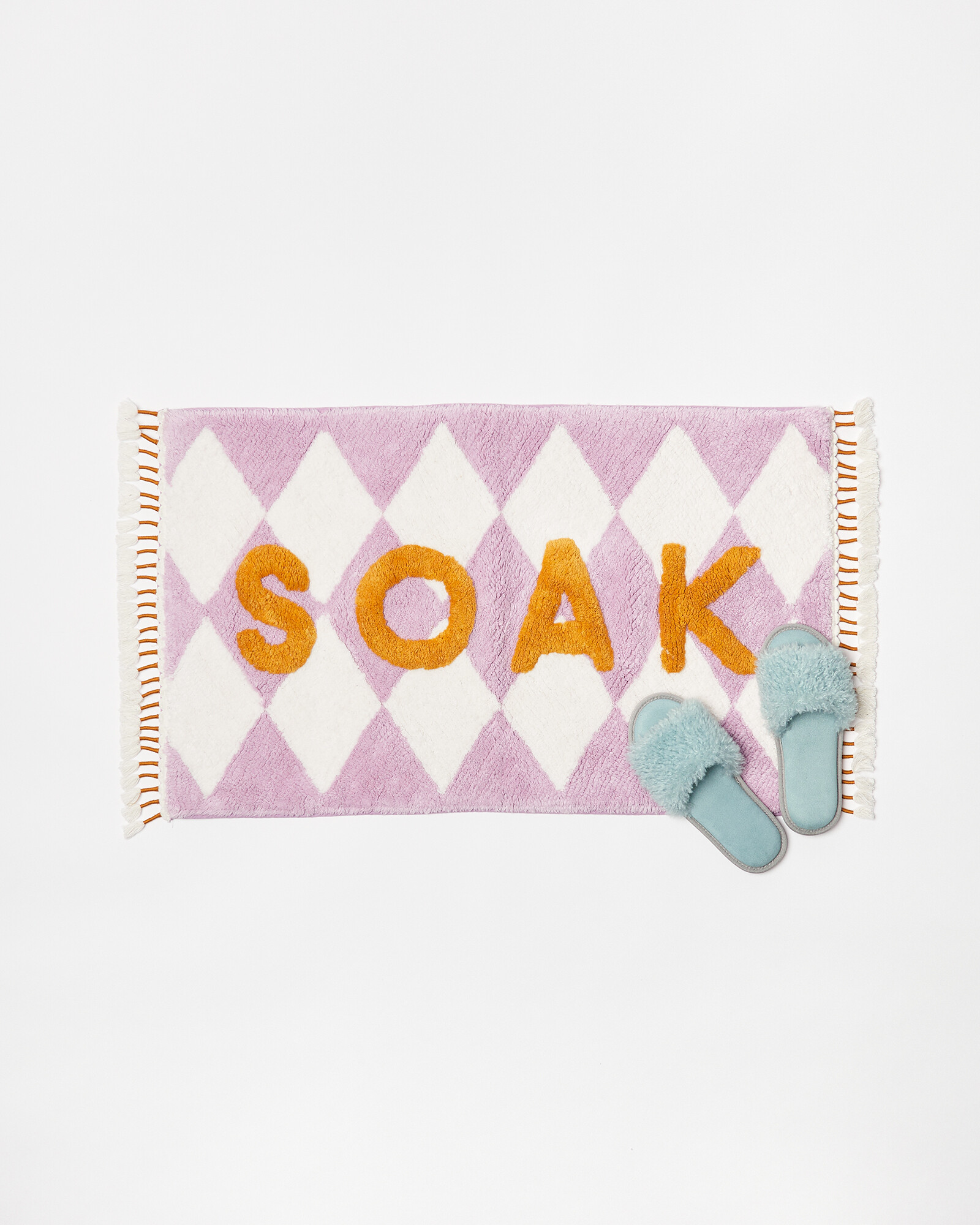 Soak Purple Rectangular Bath Mat | Oliver Bonas