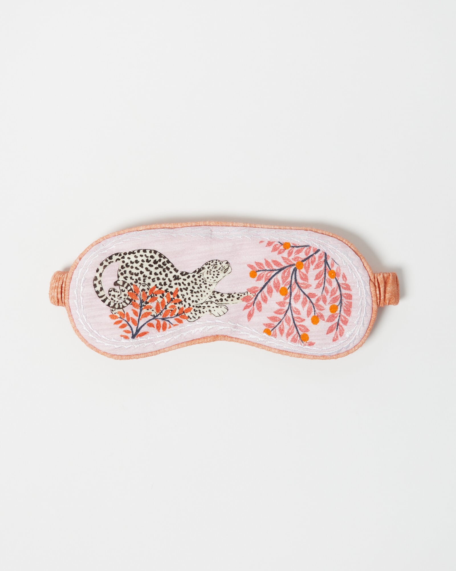 Snow Leopard Pink Eye Mask | Oliver Bonas