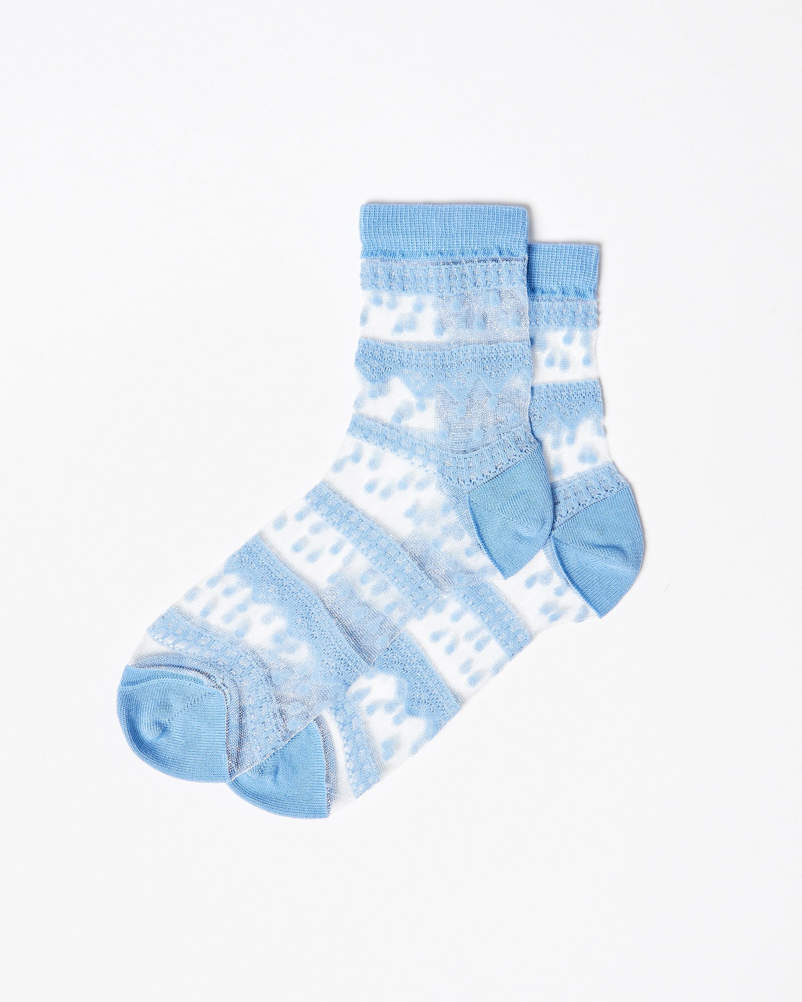 Sheer Lace Blue Socks | Oliver Bonas