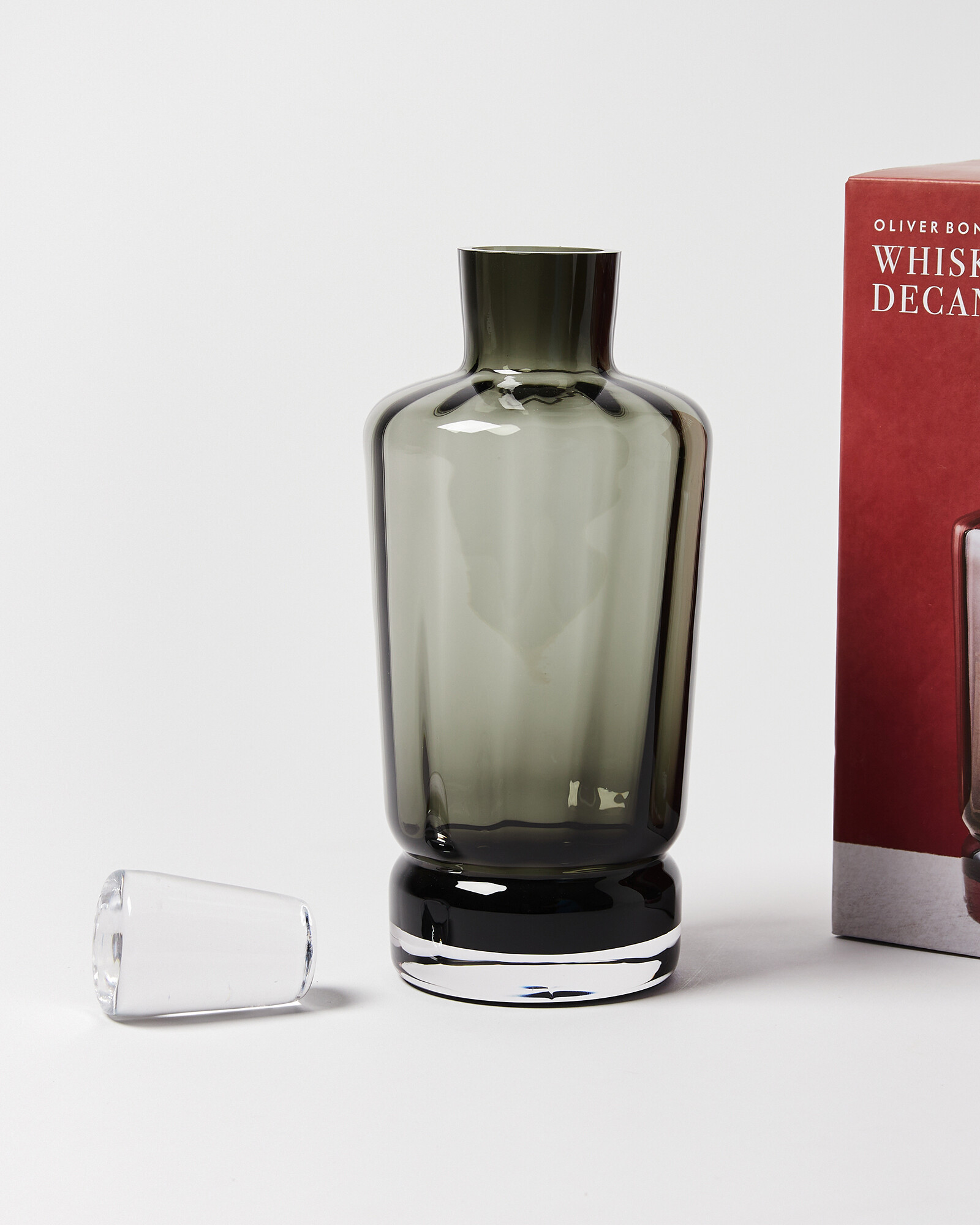 Ovi Grey Glass Whisky Decanter | Oliver Bonas