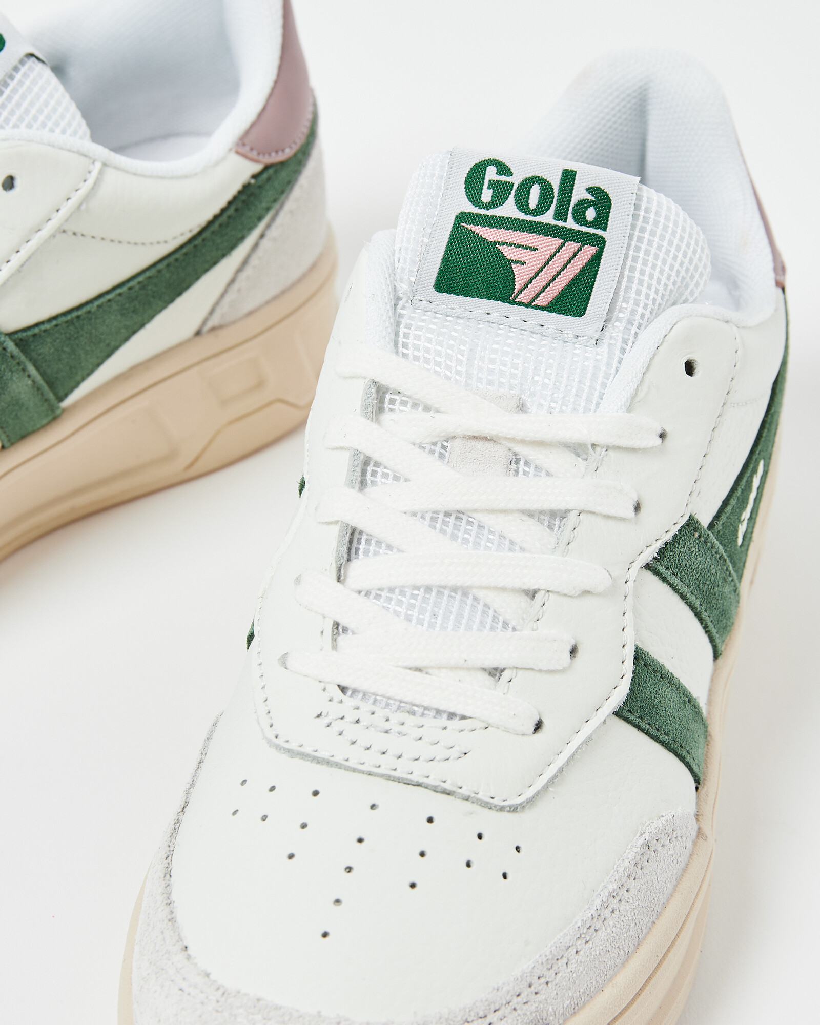 Gola Topspin Green Suede Leather Trainers | Oliver Bonas