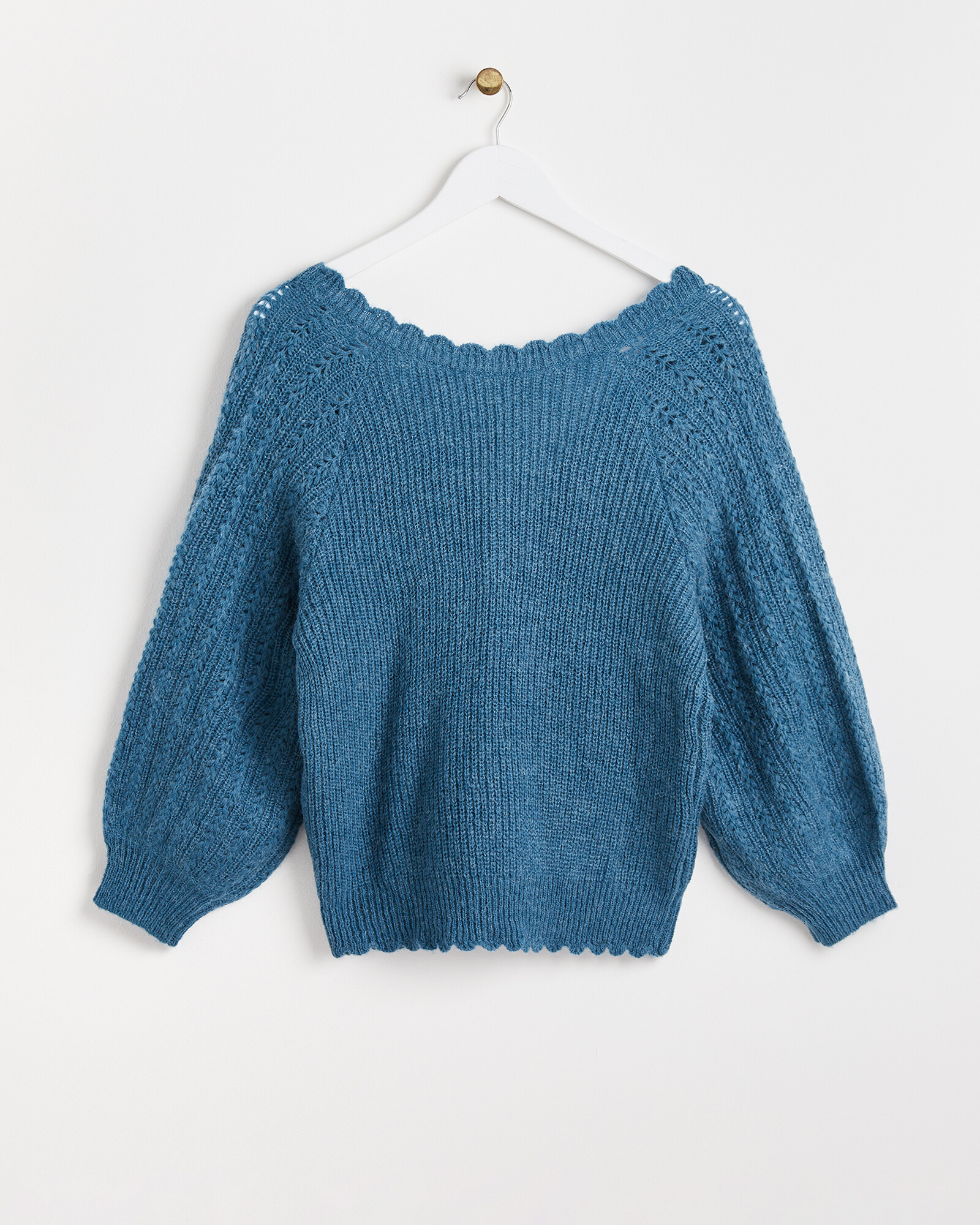 Wrap Back Teal Green Knitted Top | Oliver Bonas IE
