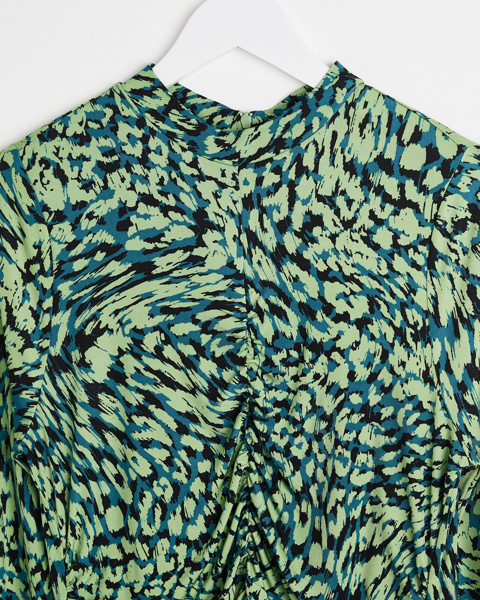 Animal Swirl Green Midi Dress | Oliver Bonas