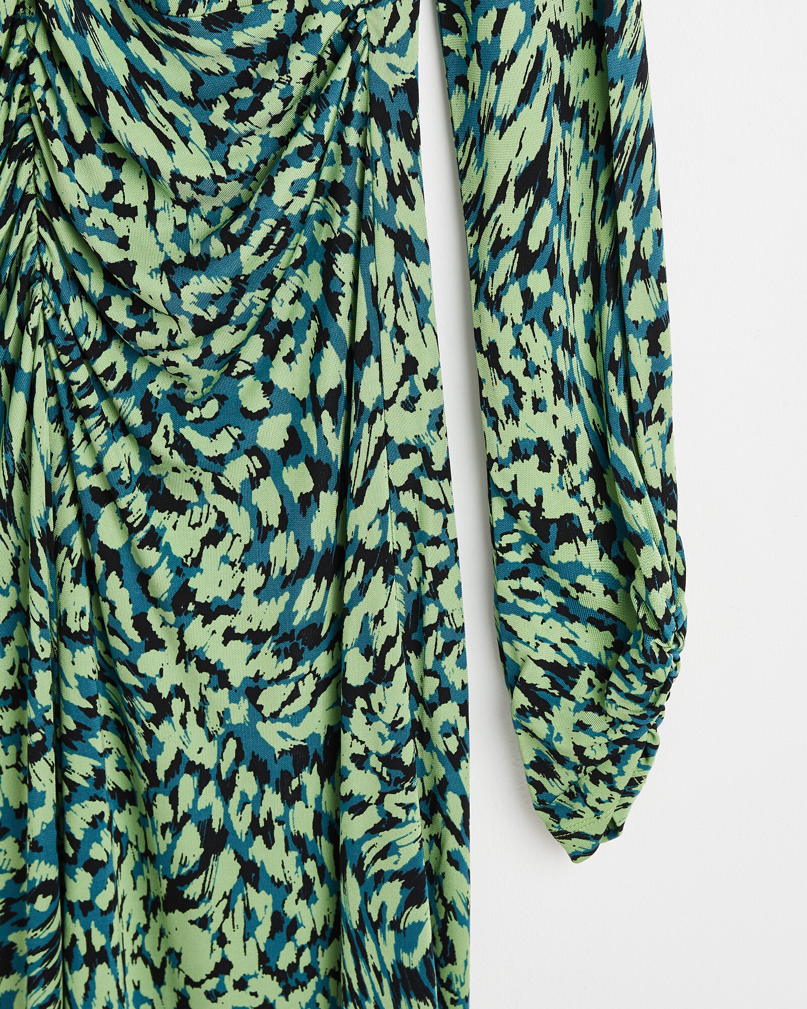 Animal Swirl Green Midi Dress | Oliver Bonas