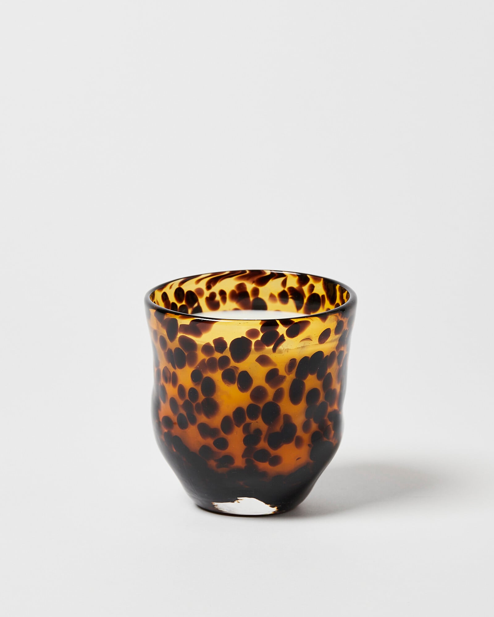 Amber Mandarin & Musk Tortoiseshell Glass Scented Candle | Oliver Bonas
