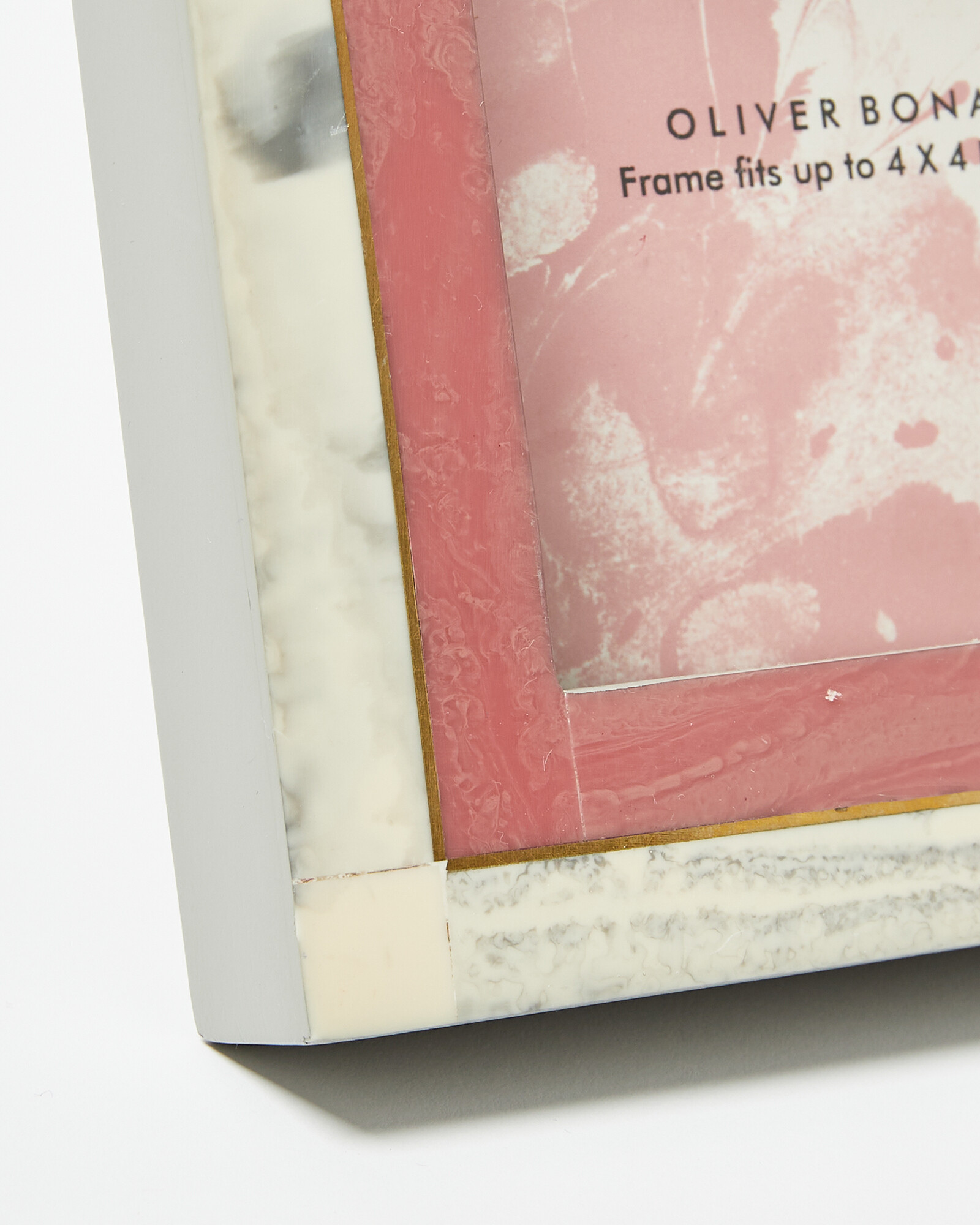 Alba Boxed Pink Square Photo Frame 4x4" | Oliver Bonas