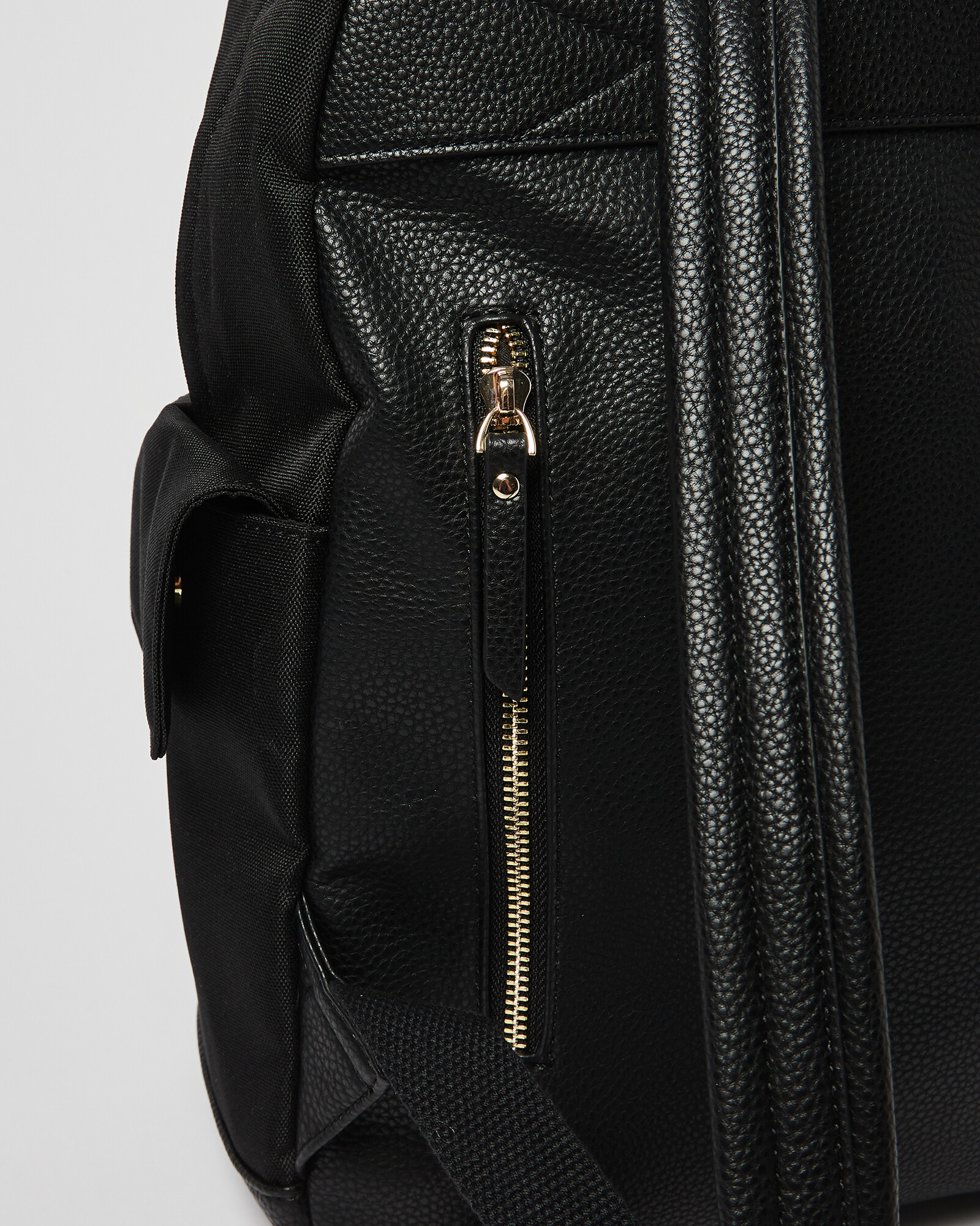Liv Black Geometric Strap Backpack | Oliver Bonas