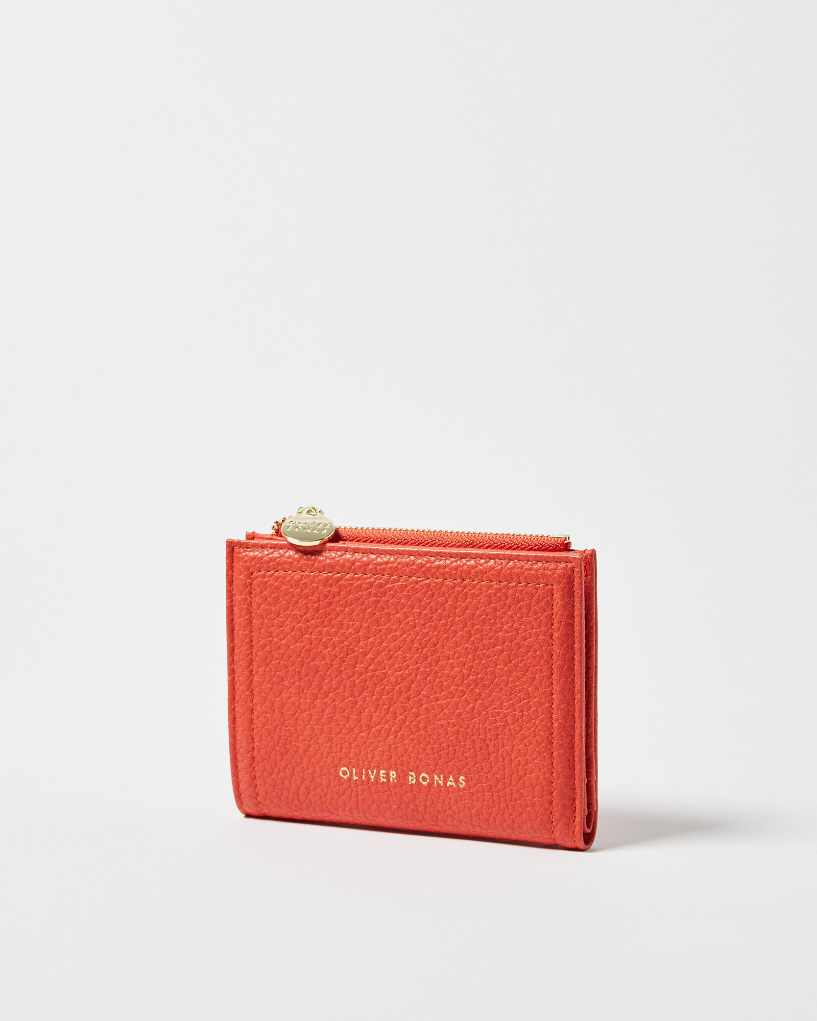 Kinley Orange Zipped Coin Purse | Oliver Bonas