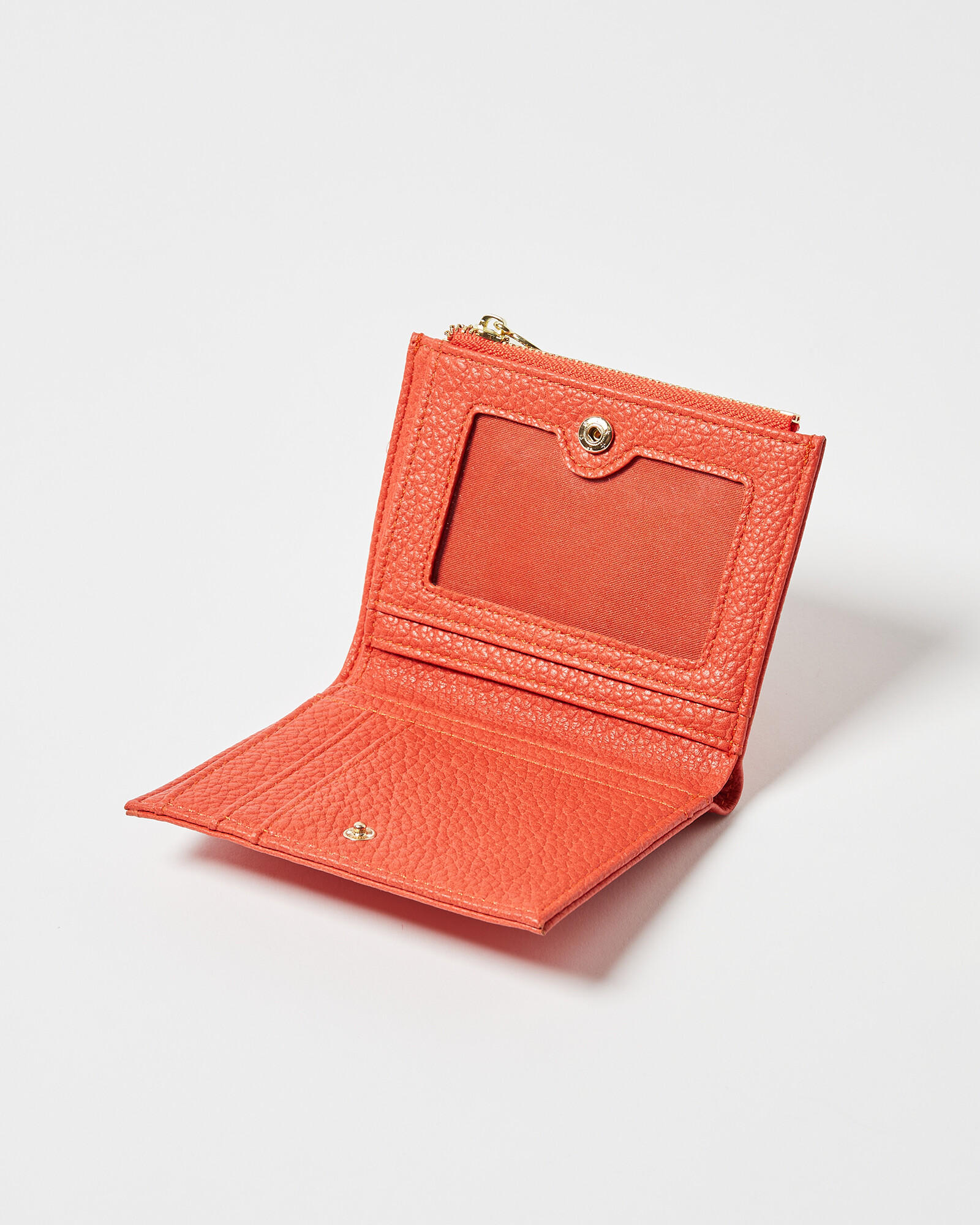 Kinley Orange Zipped Coin Purse | Oliver Bonas