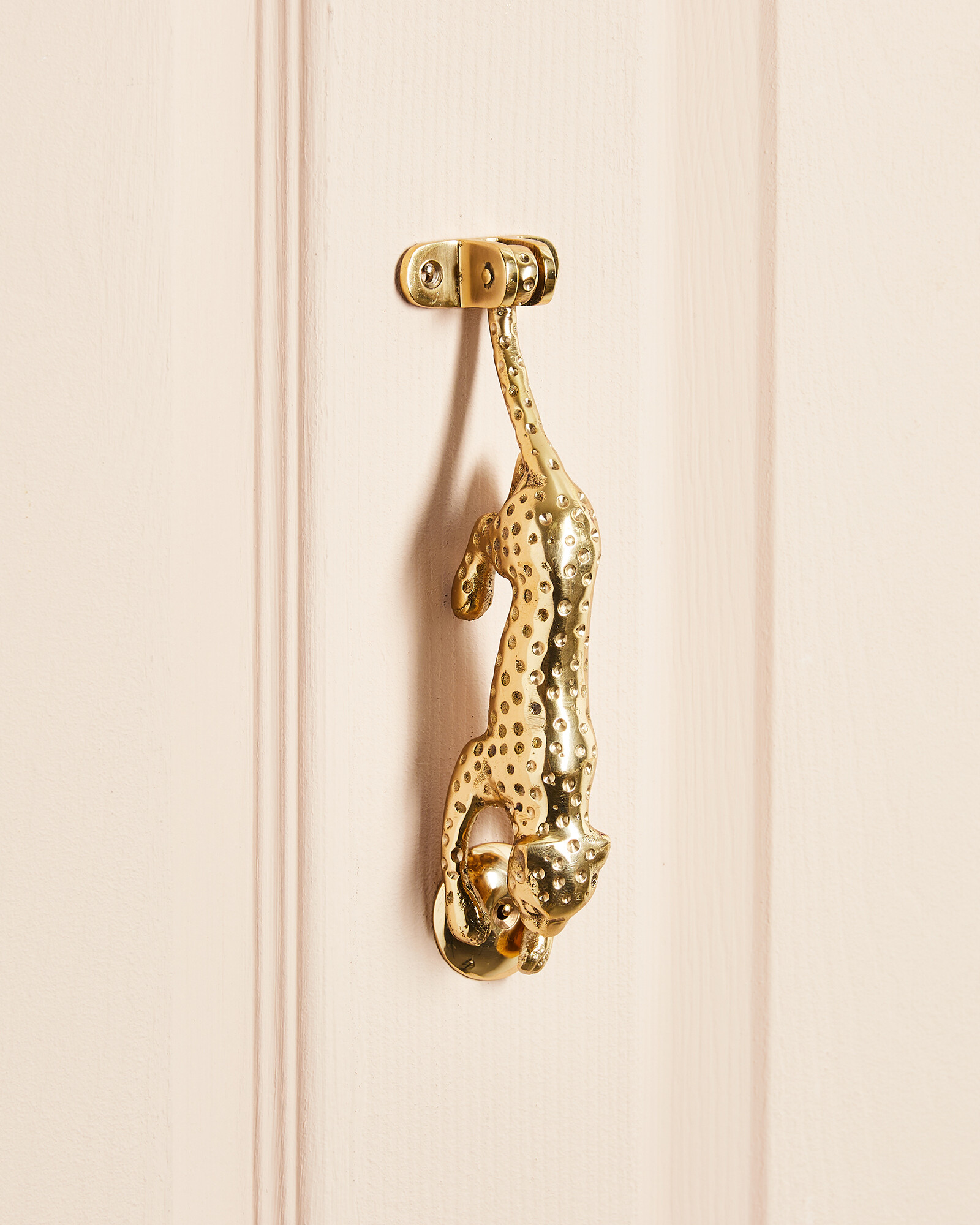 Leopard Gold Metal Door Knocker | Oliver Bonas