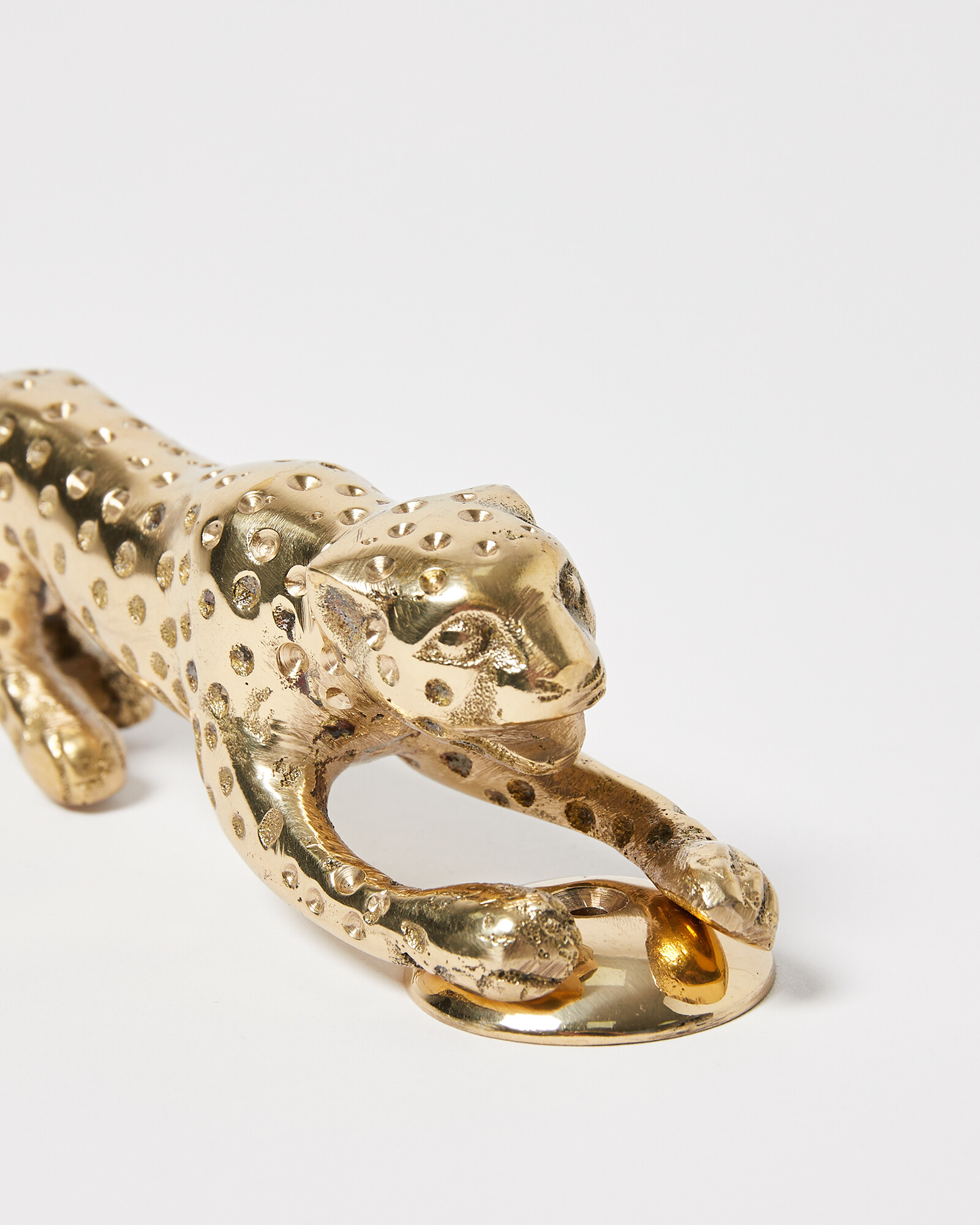 Leopard Gold Metal Door Knocker | Oliver Bonas