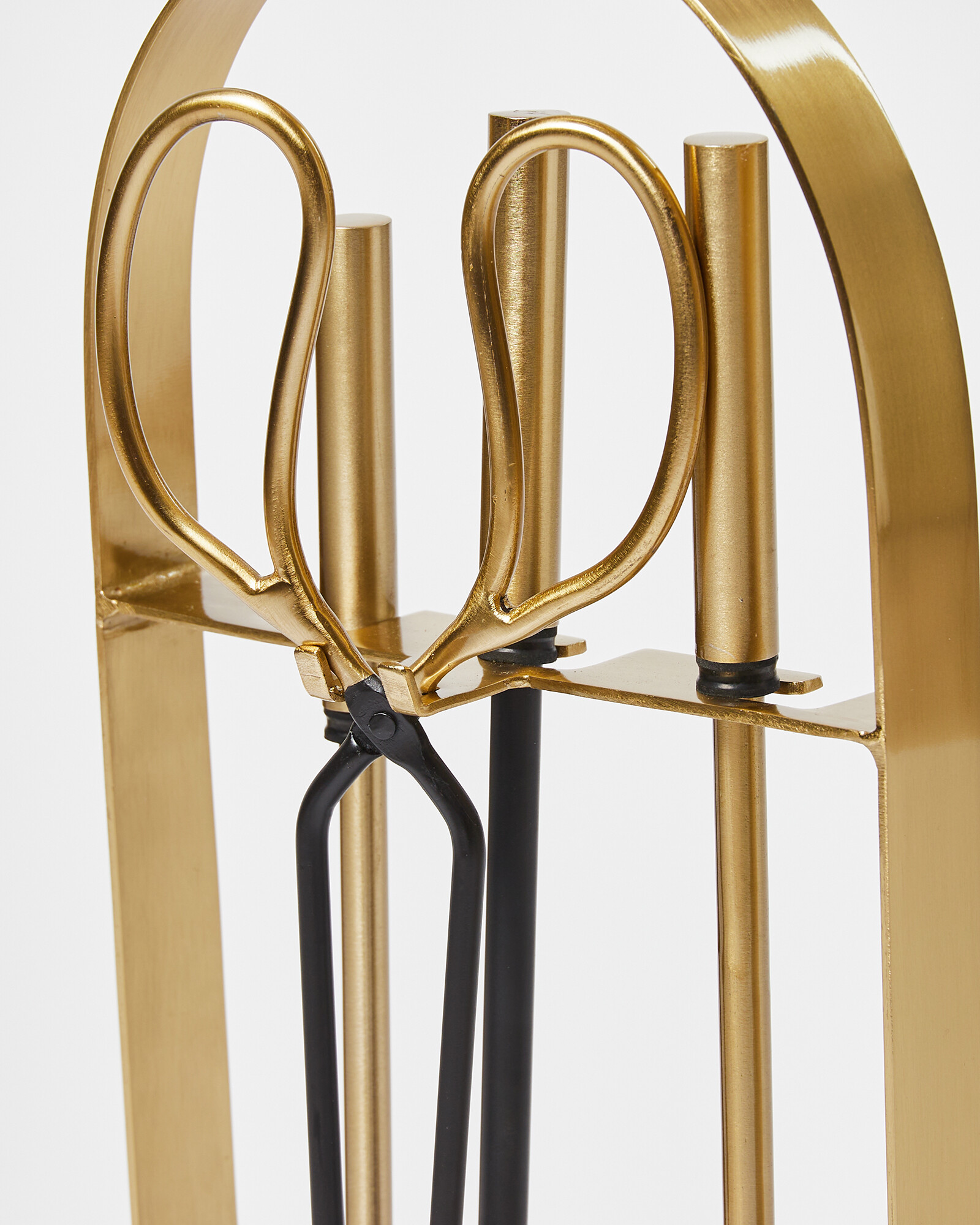 Oba Gold Metal Fire Tools Set | Oliver Bonas