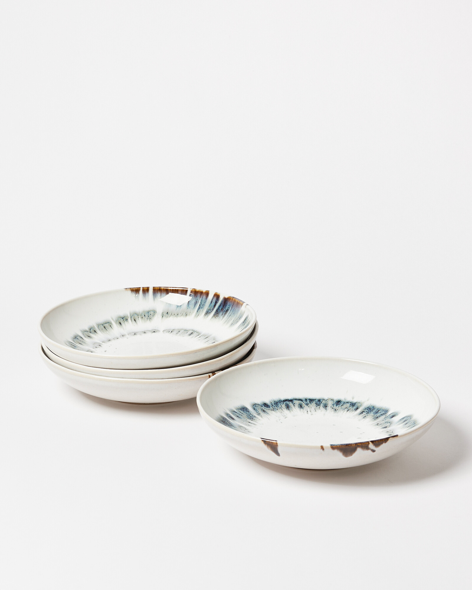 Talah Ceramic Pasta Bowls Set of Four | Oliver Bonas
