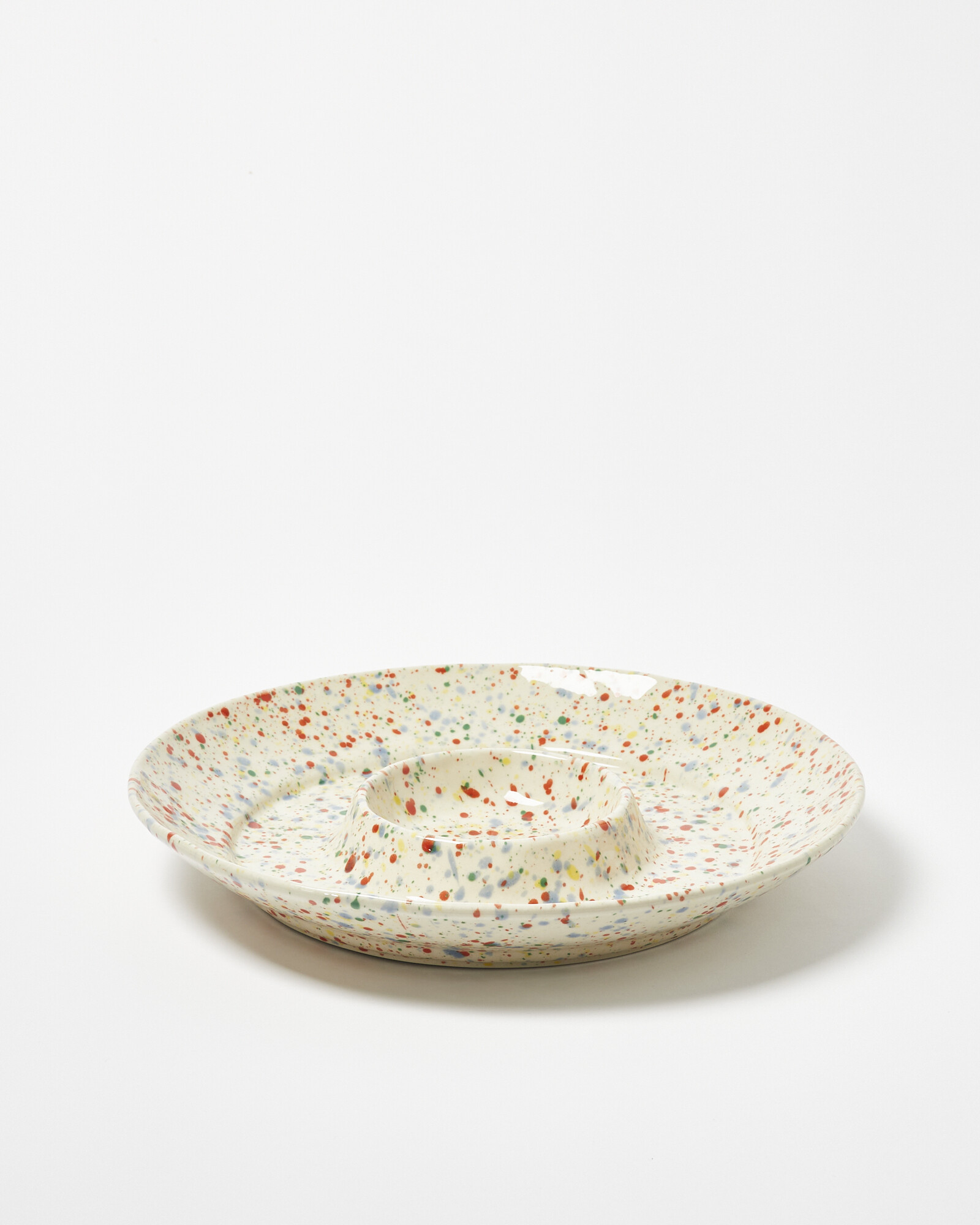 Wini Splatter Ceramic Chip & Dip Serving Bowl | Oliver Bonas