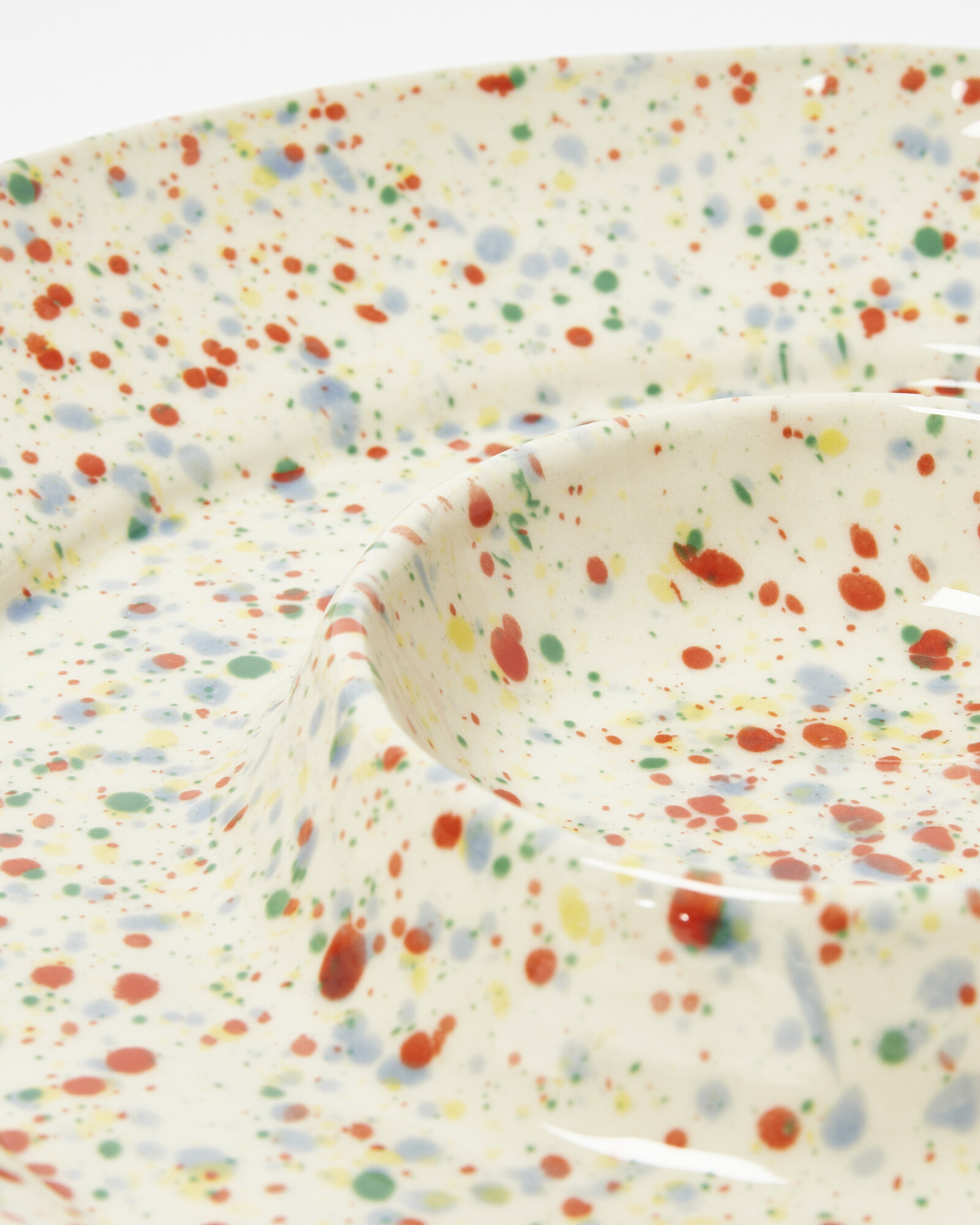 Wini Splatter Ceramic Chip & Dip Serving Bowl | Oliver Bonas