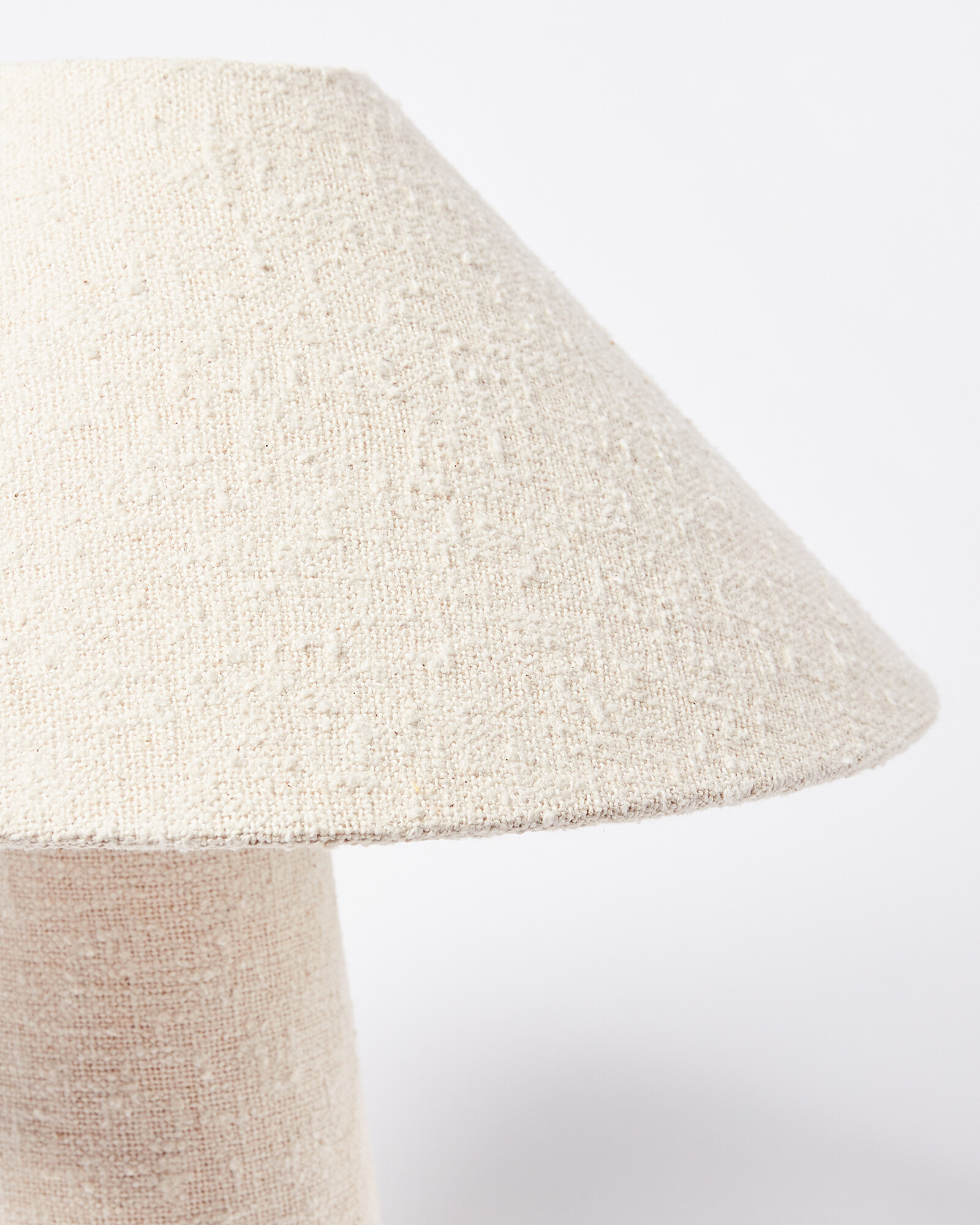 Alma White Boucle Desk & Table Light | Oliver Bonas