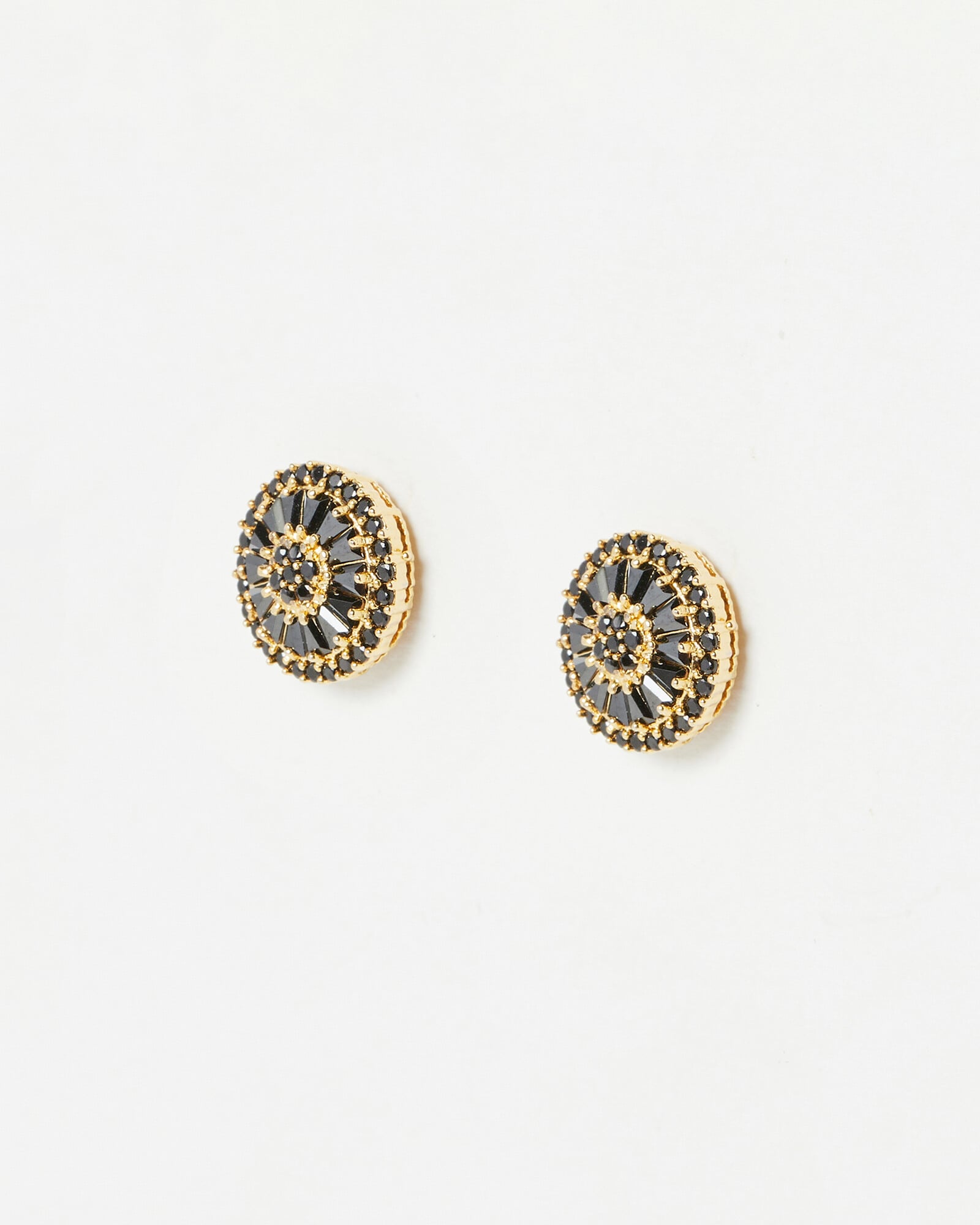 Avery Circular Stone Stud Earrings | Oliver Bonas IE