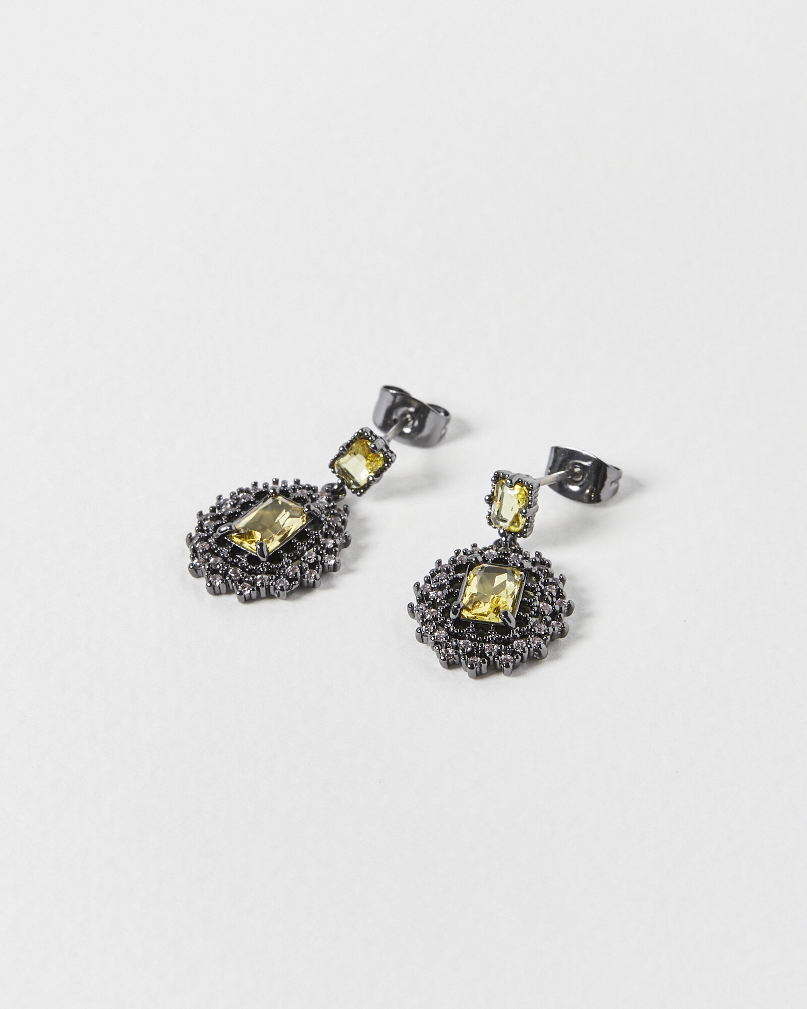 Jovie Oval Stone Statement Earrings | Oliver Bonas