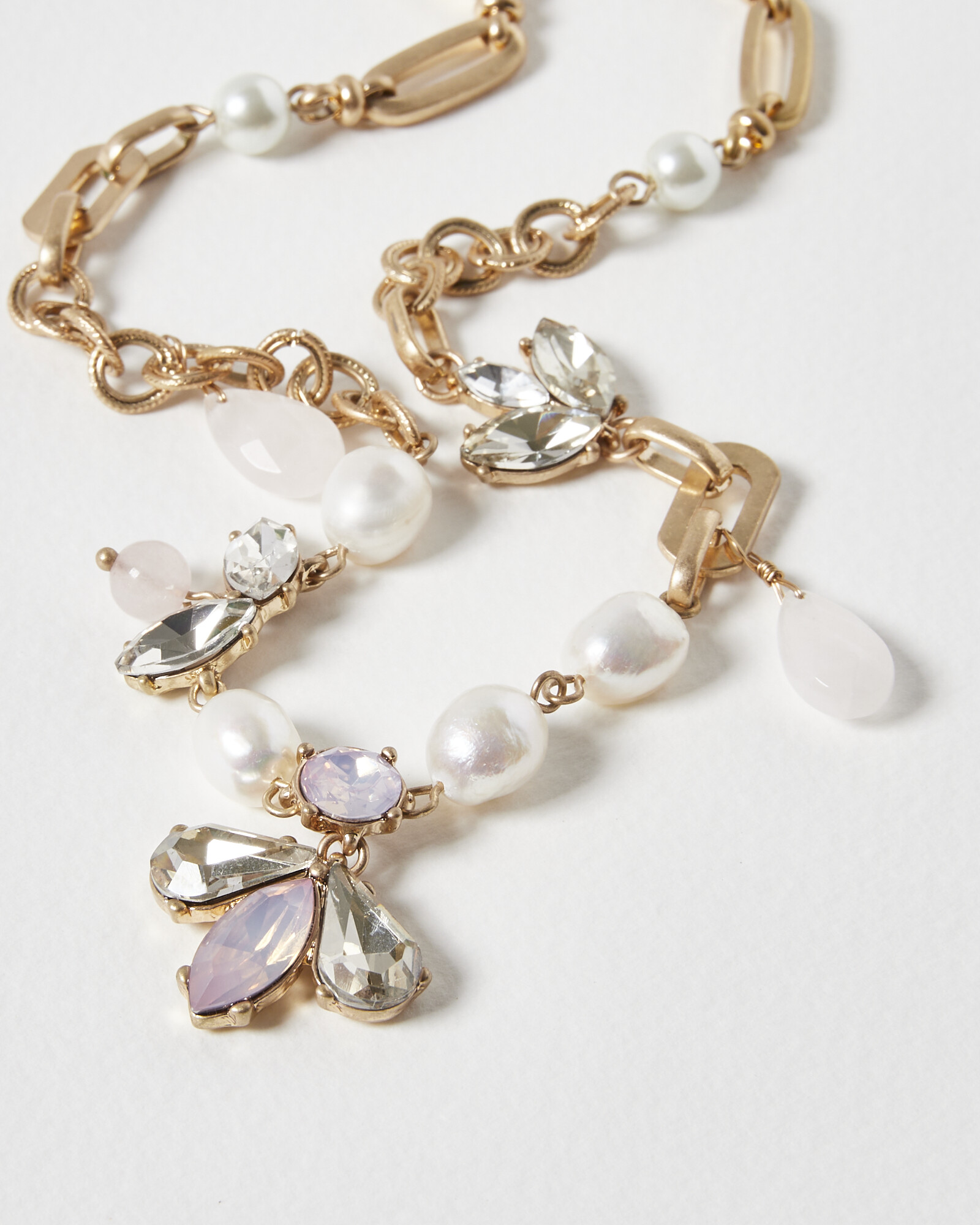 Celine Stone & Freshwater Pearl Chunky Short Necklace | Oliver Bonas