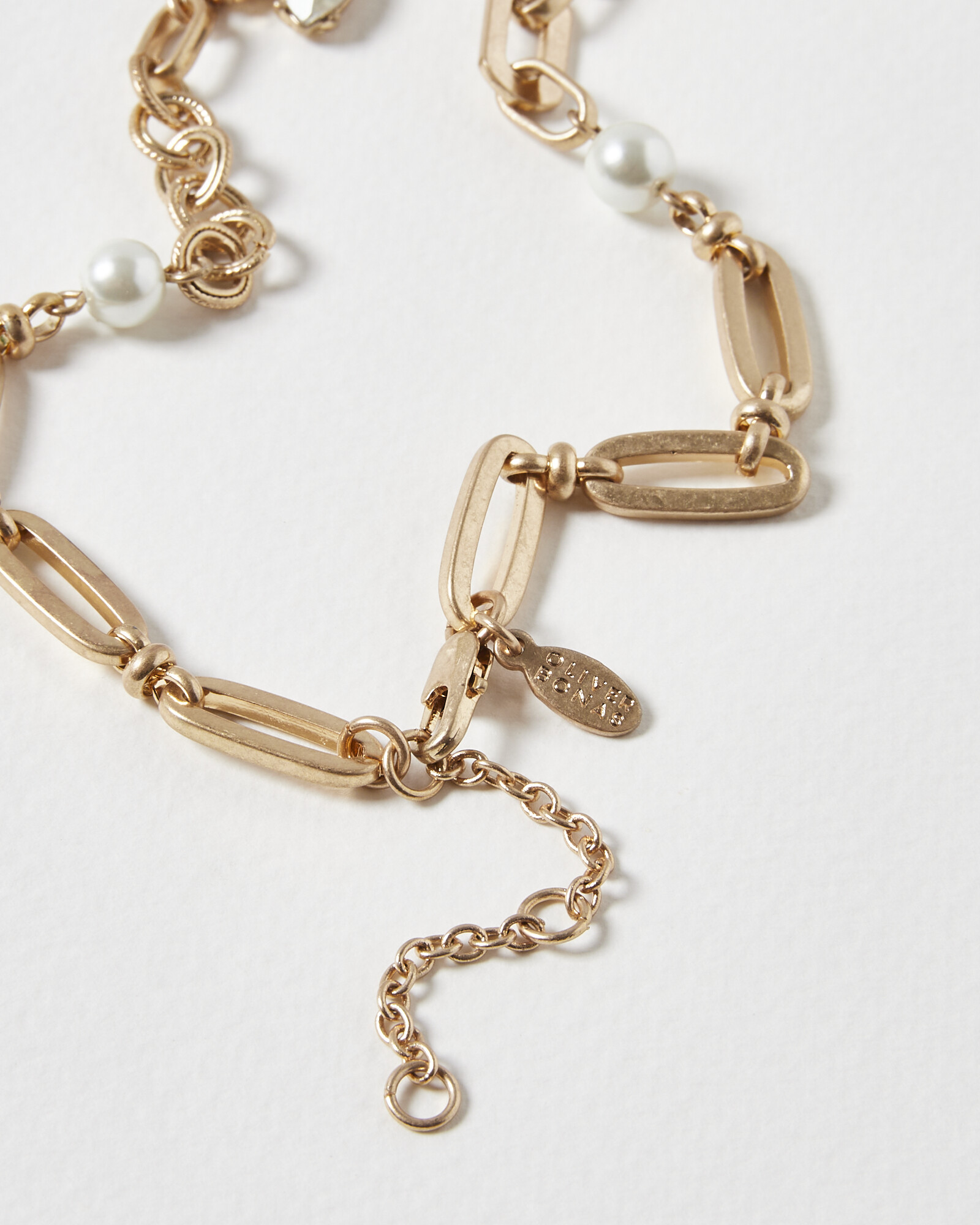 Celine Stone & Freshwater Pearl Chunky Short Necklace | Oliver Bonas