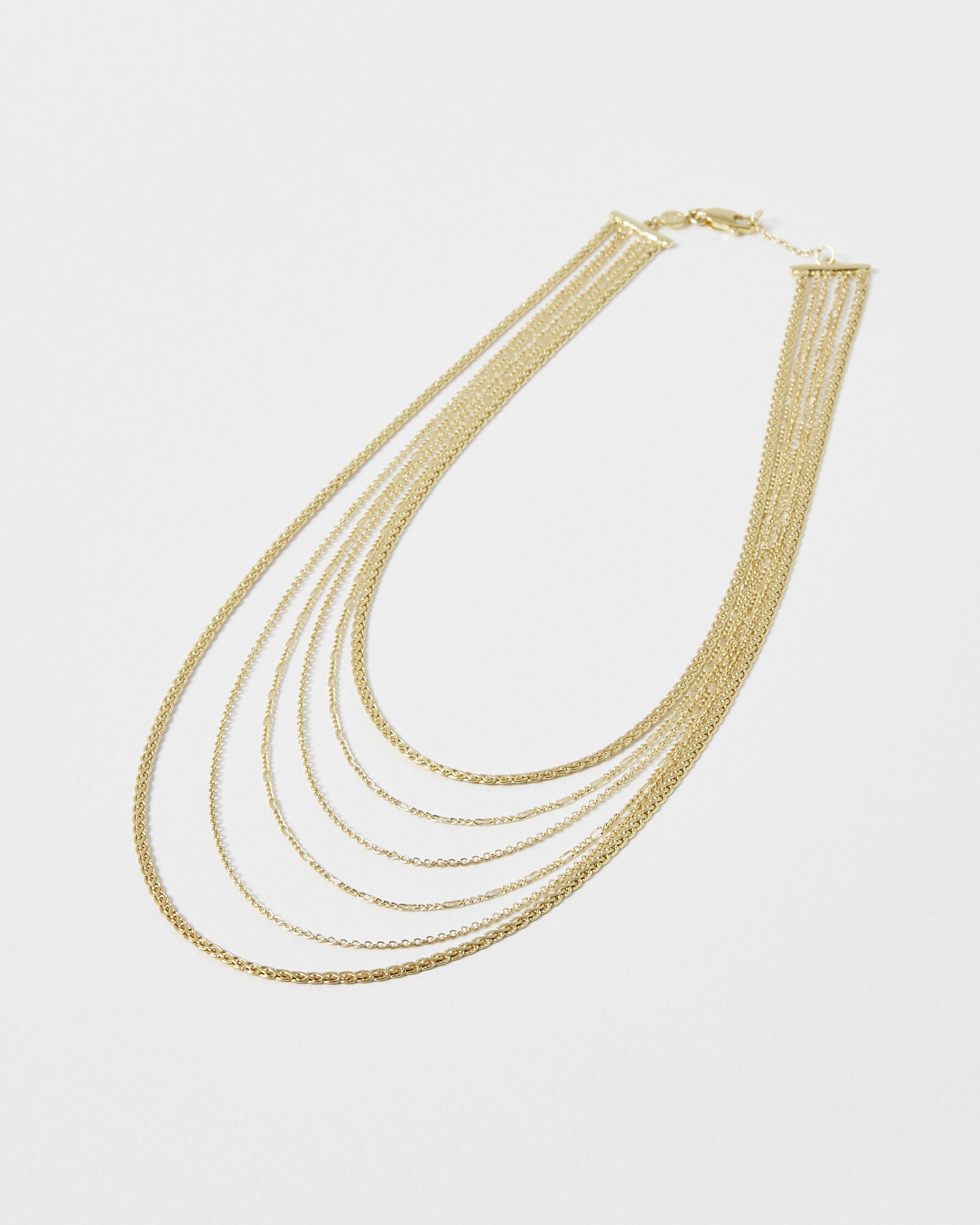 Helena Multi Row Chain Necklace | Oliver Bonas