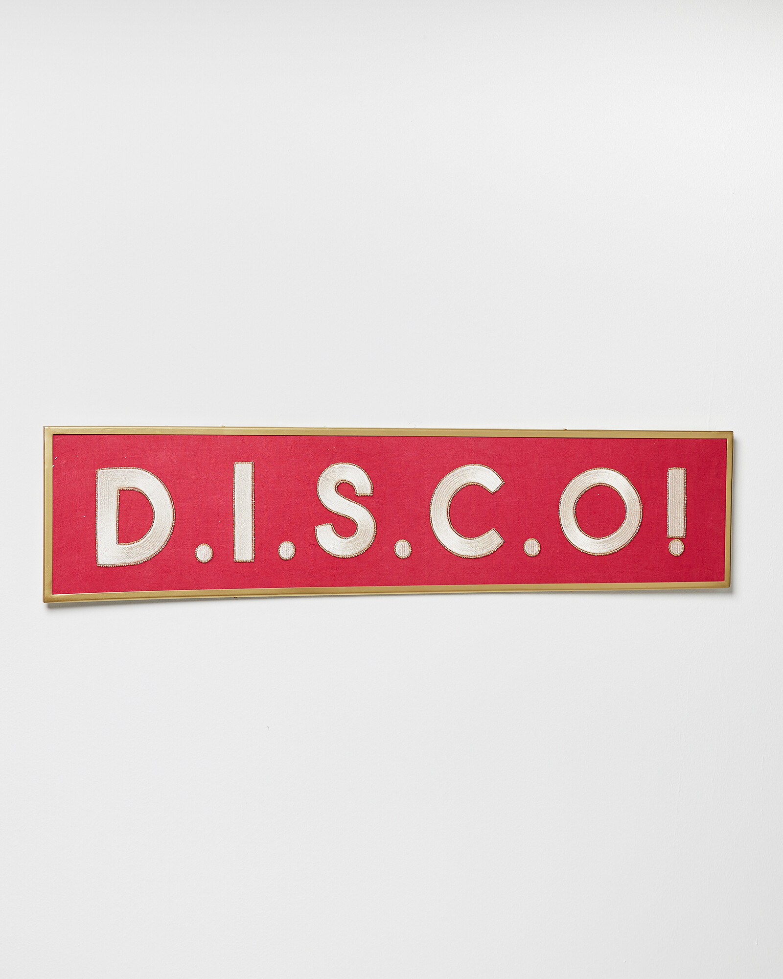D.I.S.C.O Embroidered Framed Wall Art | Oliver Bonas