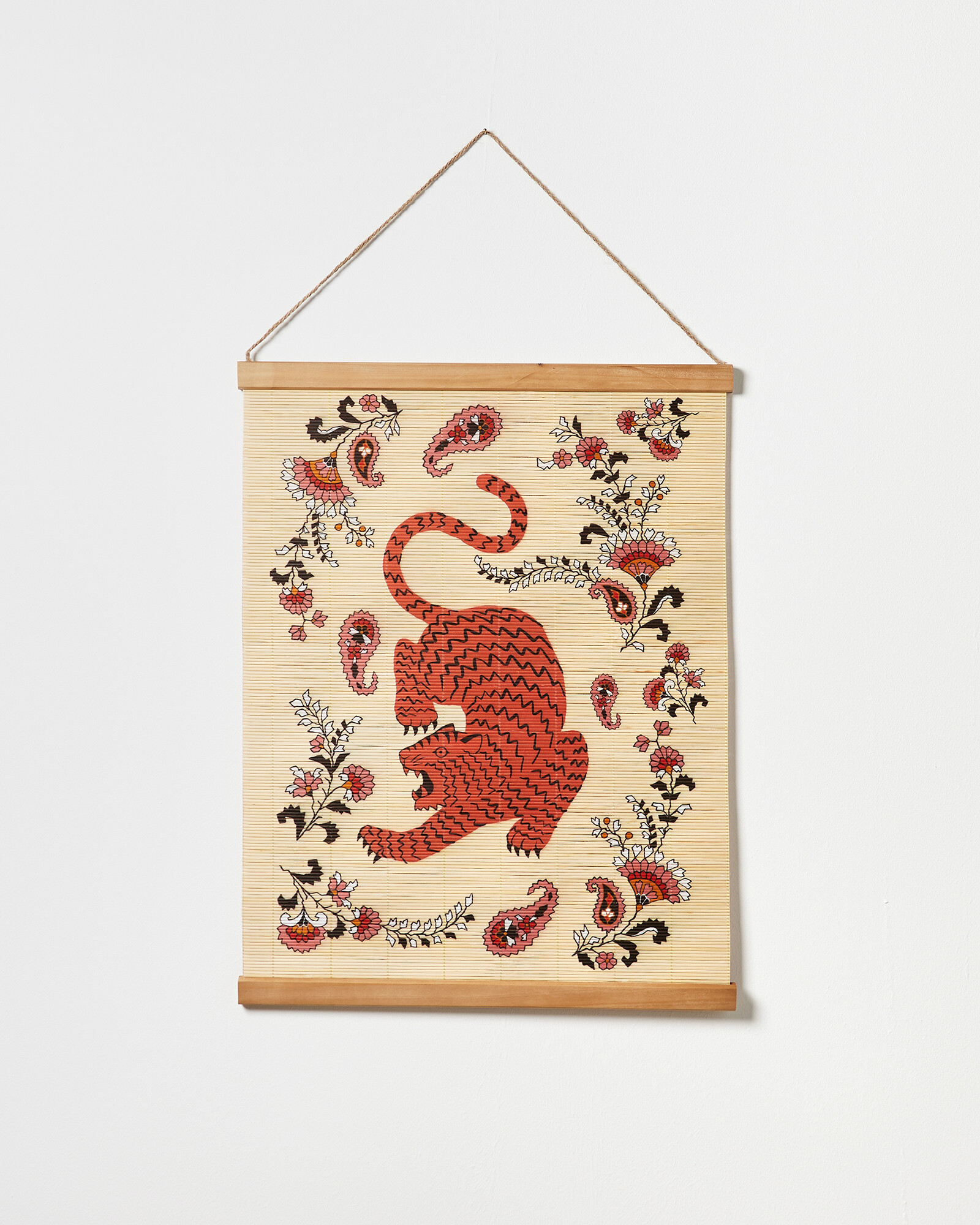 Tigris Tiger Bamboo Wall Hanging | Oliver Bonas