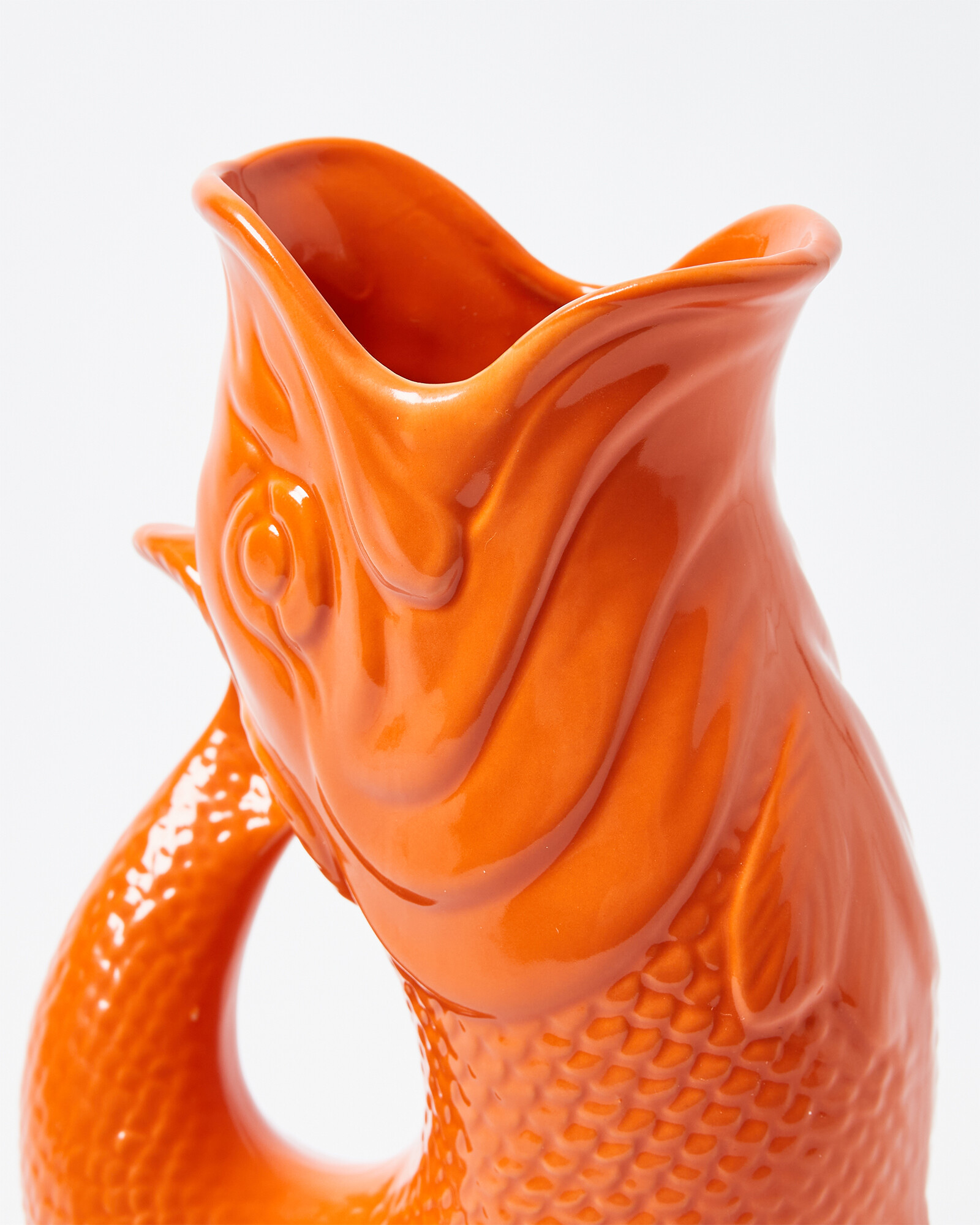 Orange Ceramic Gluggle Jug Large | Oliver Bonas
