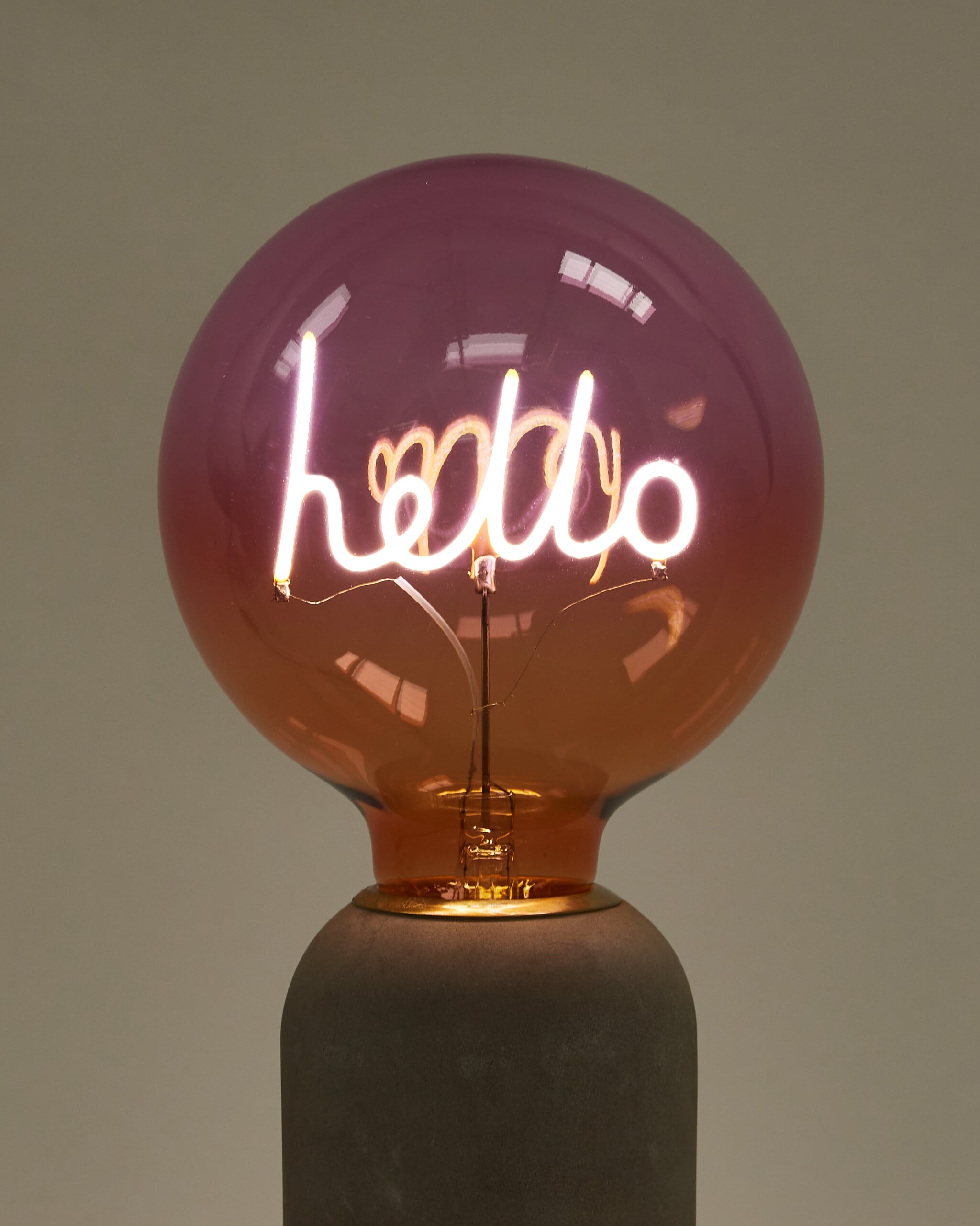 Hello Pink Ombre E27 2W LED Light Bulb | Oliver Bonas