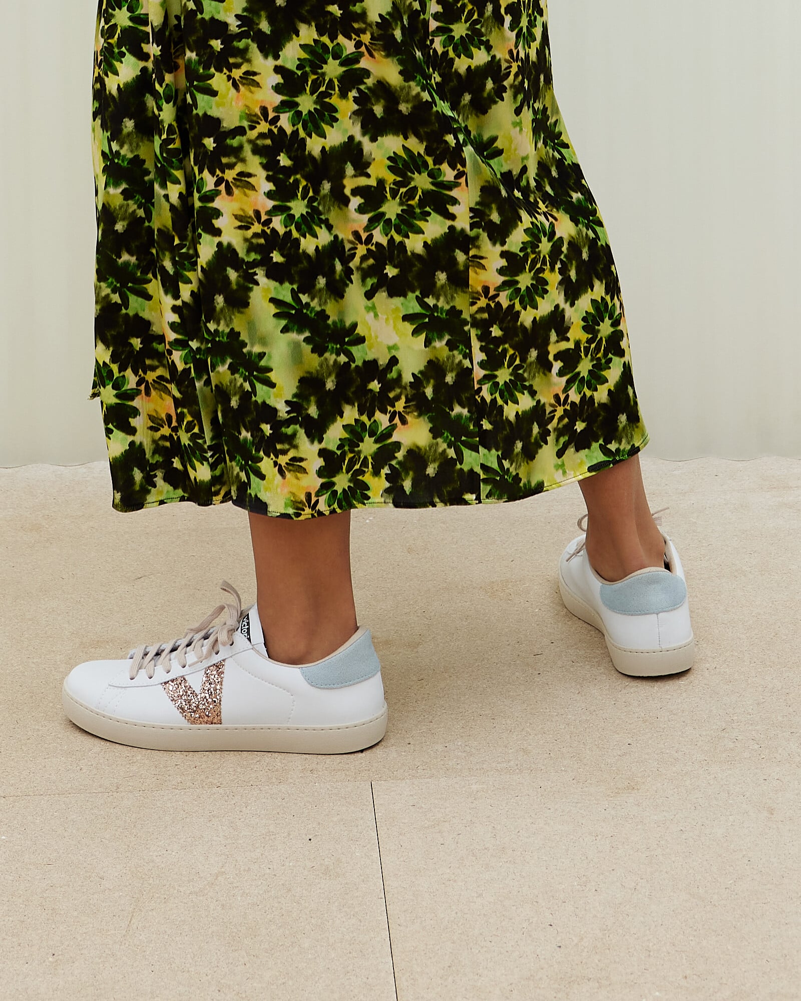 Victoria Jade Efecto Berlin Glitter Leather Trainers | Oliver Bonas