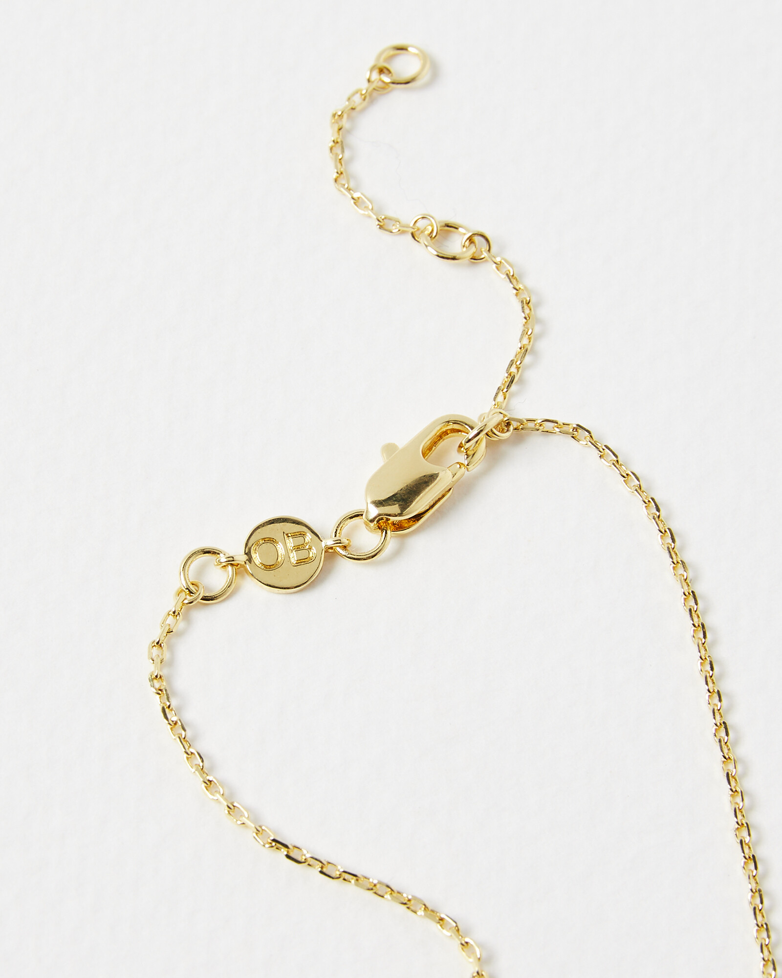 Dina Engraved Lines Gold Plated Pendant Necklace | Oliver Bonas