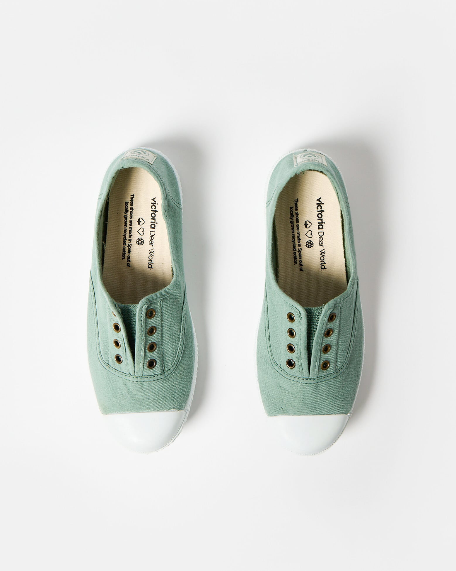 Victoria 1915 Elastic Plimsoll Jade Green Trainers | Oliver Bonas