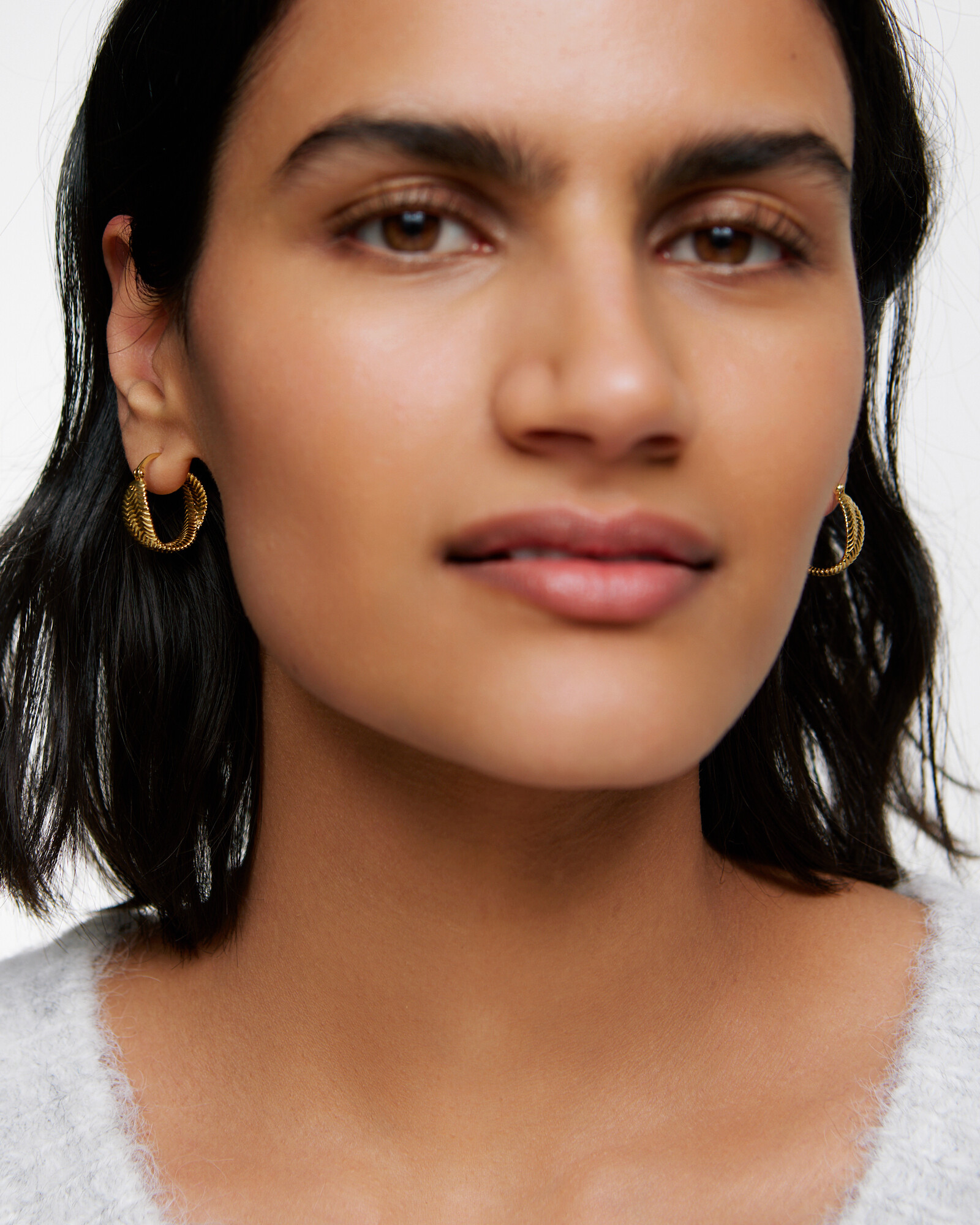 Adele Snake Chain Hoop Earrings | Oliver Bonas