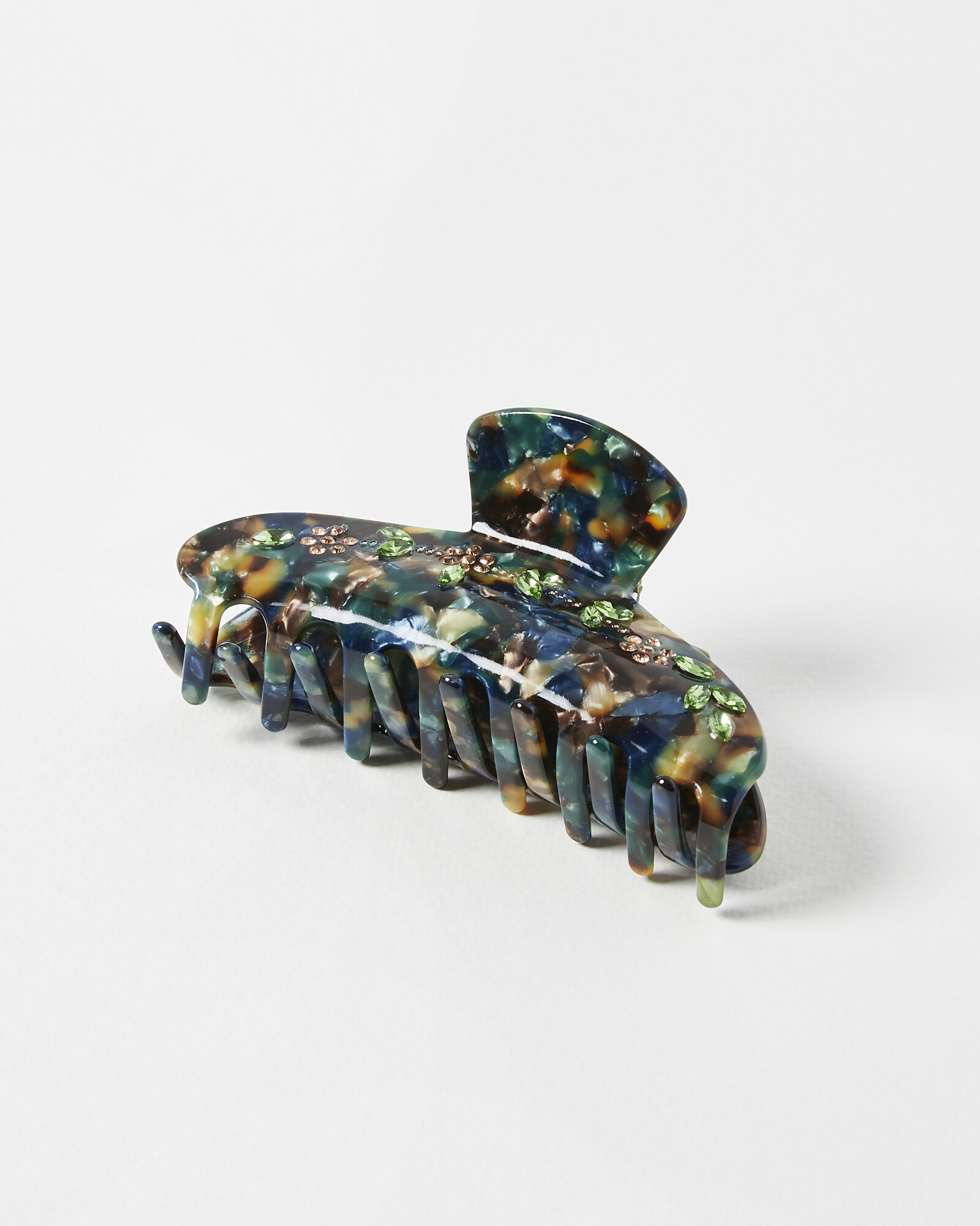 Bianca Green Floral Hair Claw Clip | Oliver Bonas