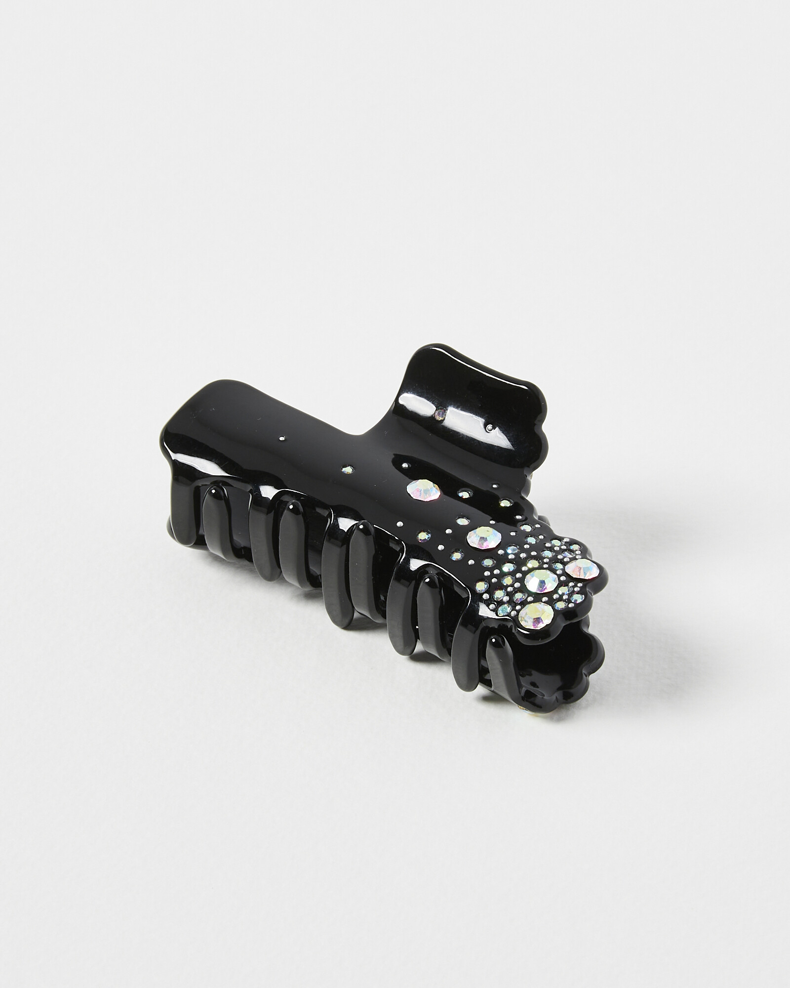 Angela Black Embellished Claw Clip | Oliver Bonas