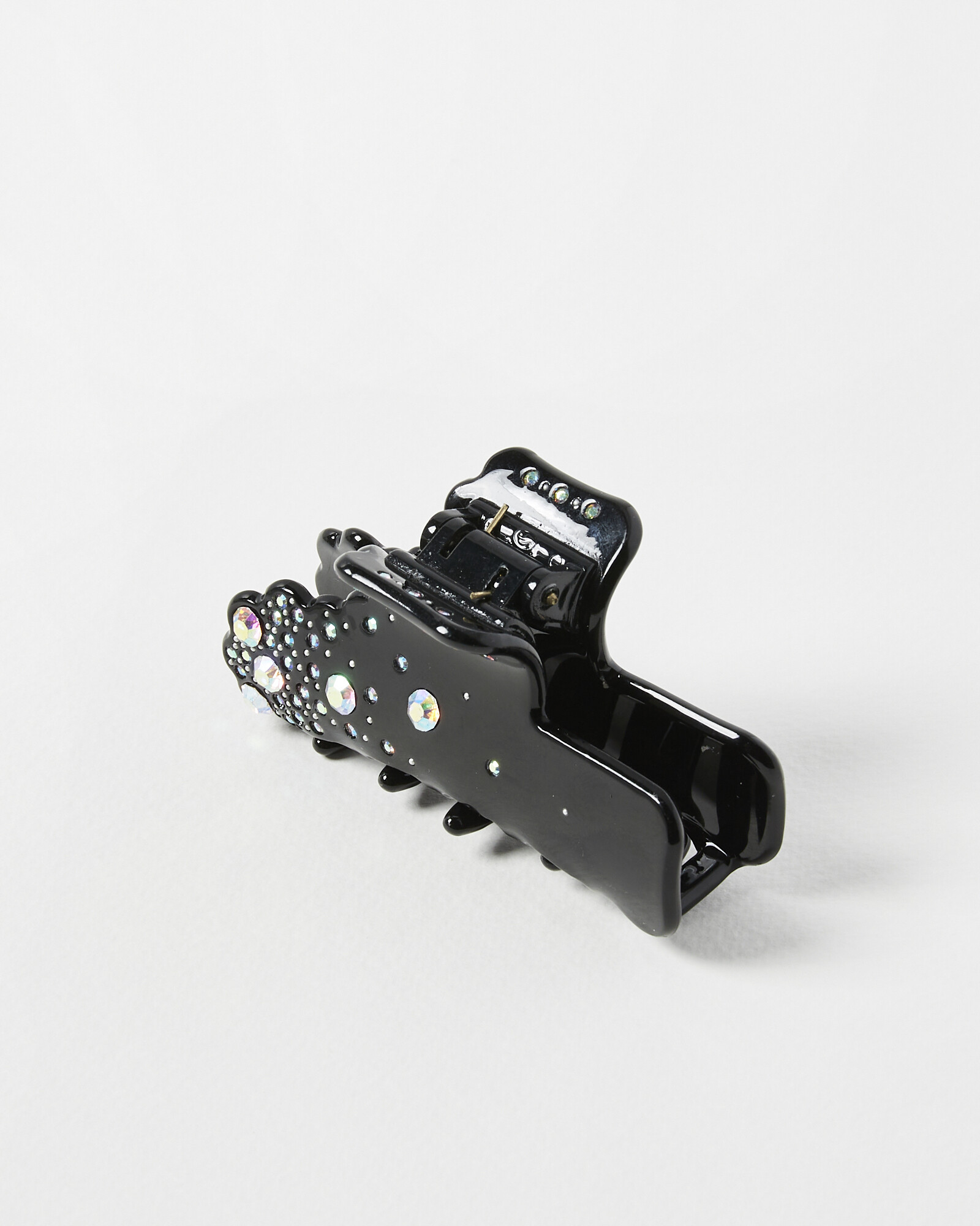 Angela Black Embellished Claw Clip | Oliver Bonas