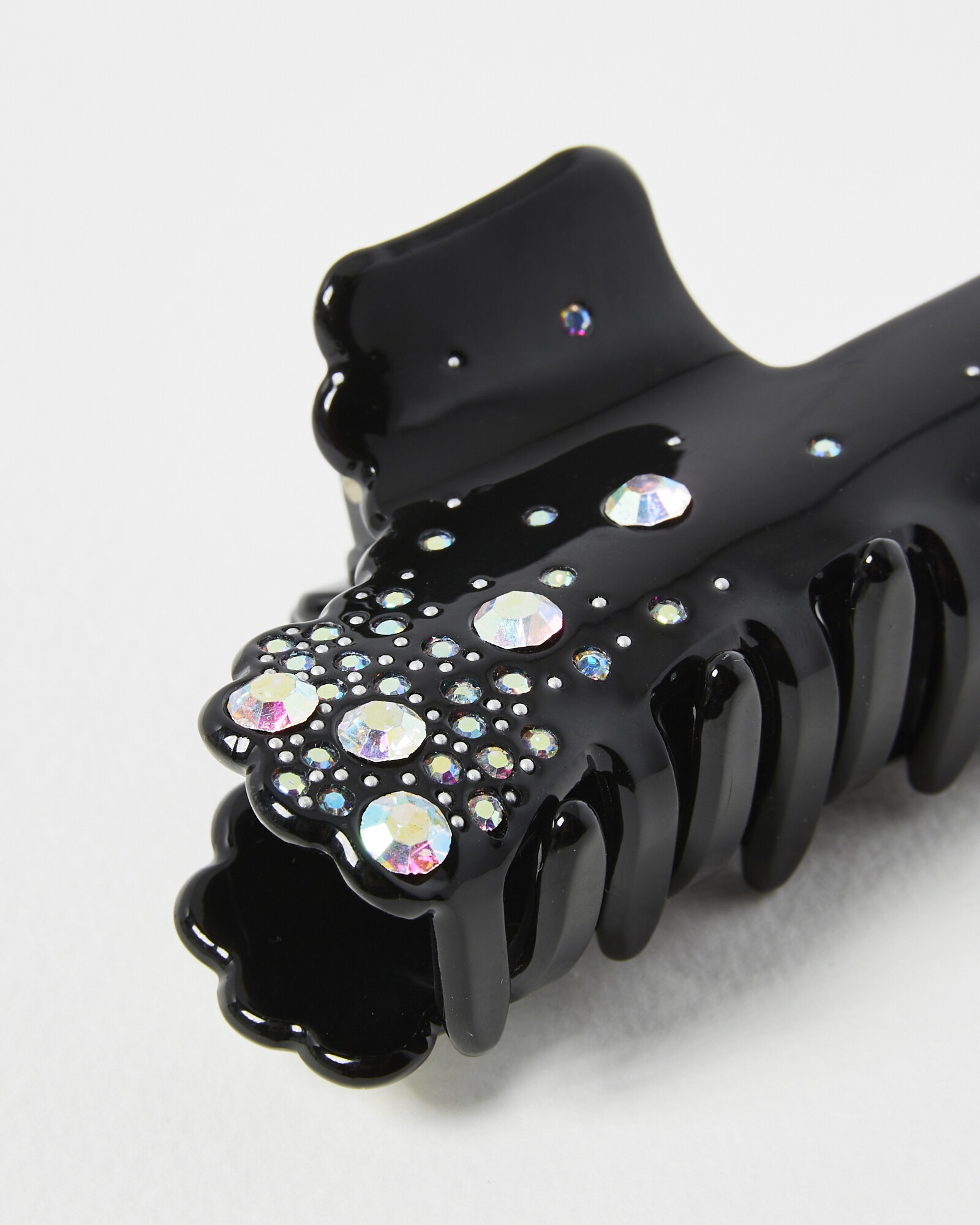 Angela Black Embellished Claw Clip | Oliver Bonas