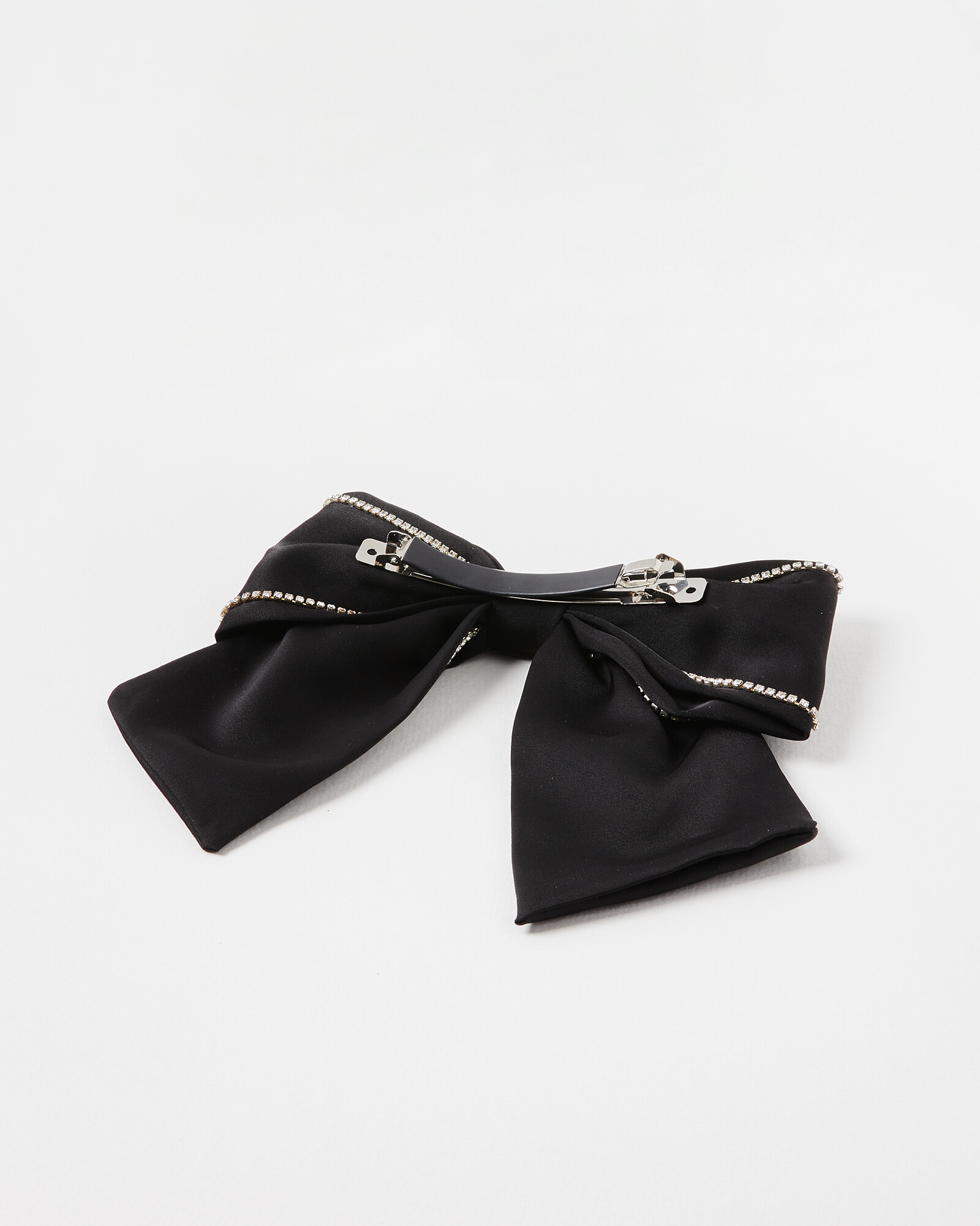 Anya Jewel Black Bow Barrette Hair Clip | Oliver Bonas