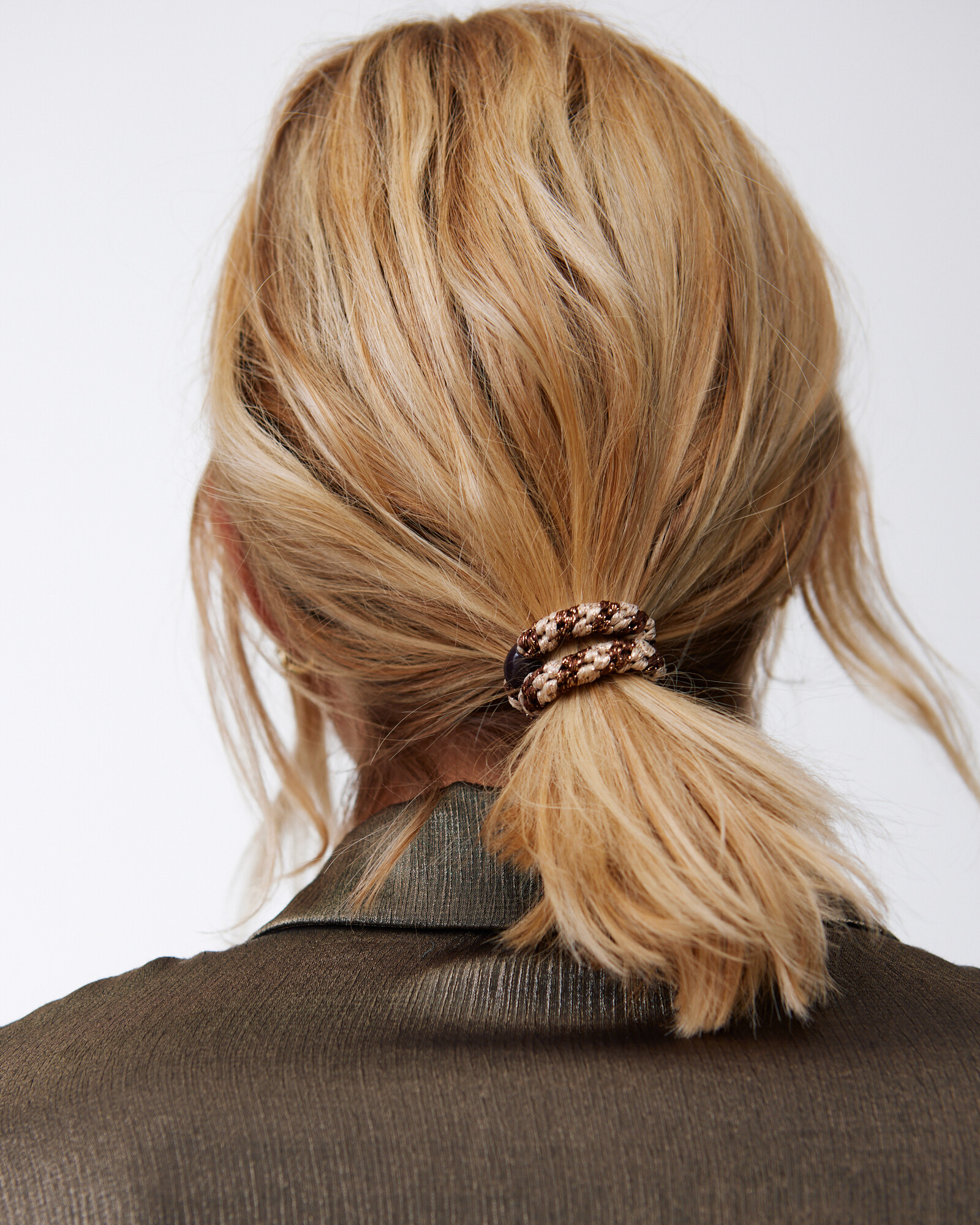 Essie Brown Elastic Hair Band | Oliver Bonas