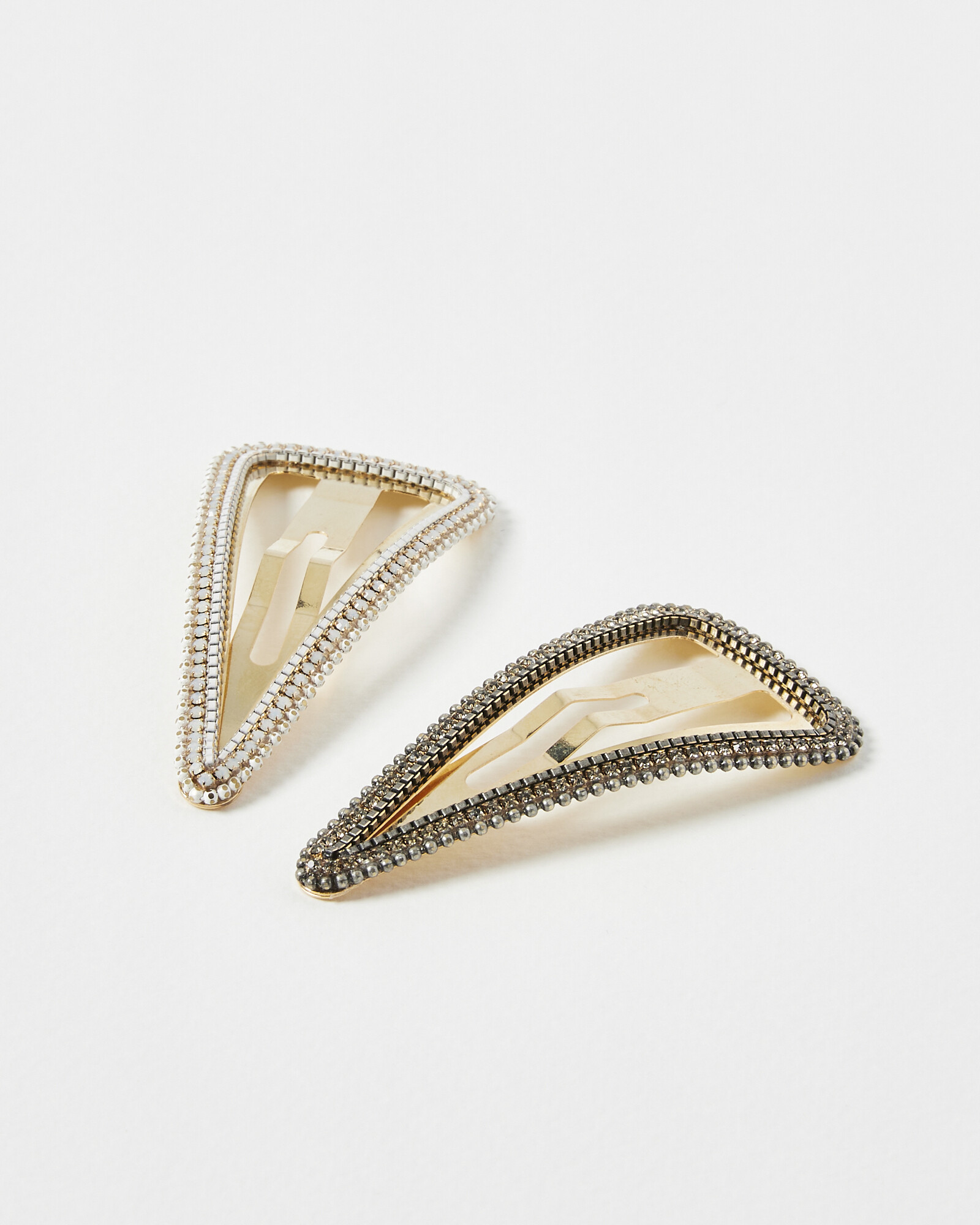 Cecilia Triangular Chain Hair Clips Pack of Two | Oliver Bonas